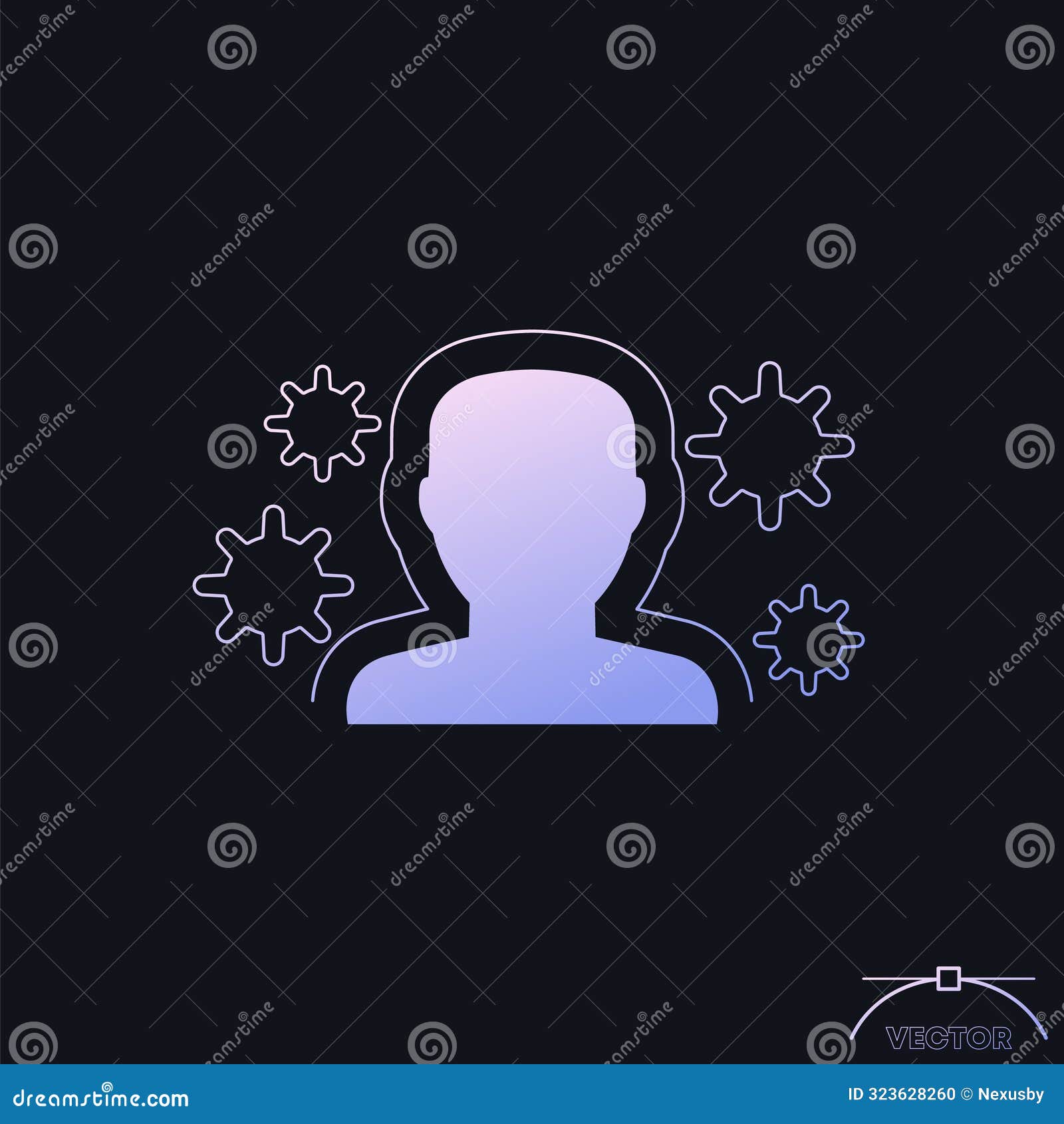 Immune System or Immunity Vector Icon Stock Vector - Illustration of ...