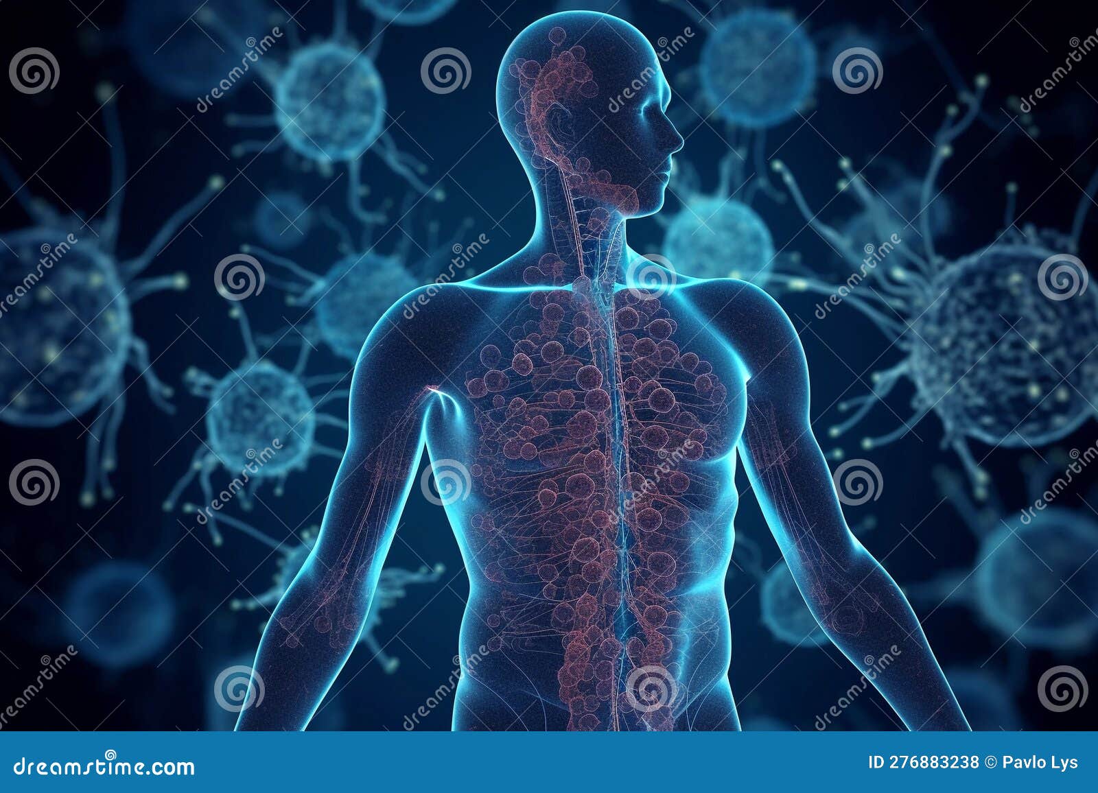 Immunology, Immune System Protection Cartoon Vector Drawing ...