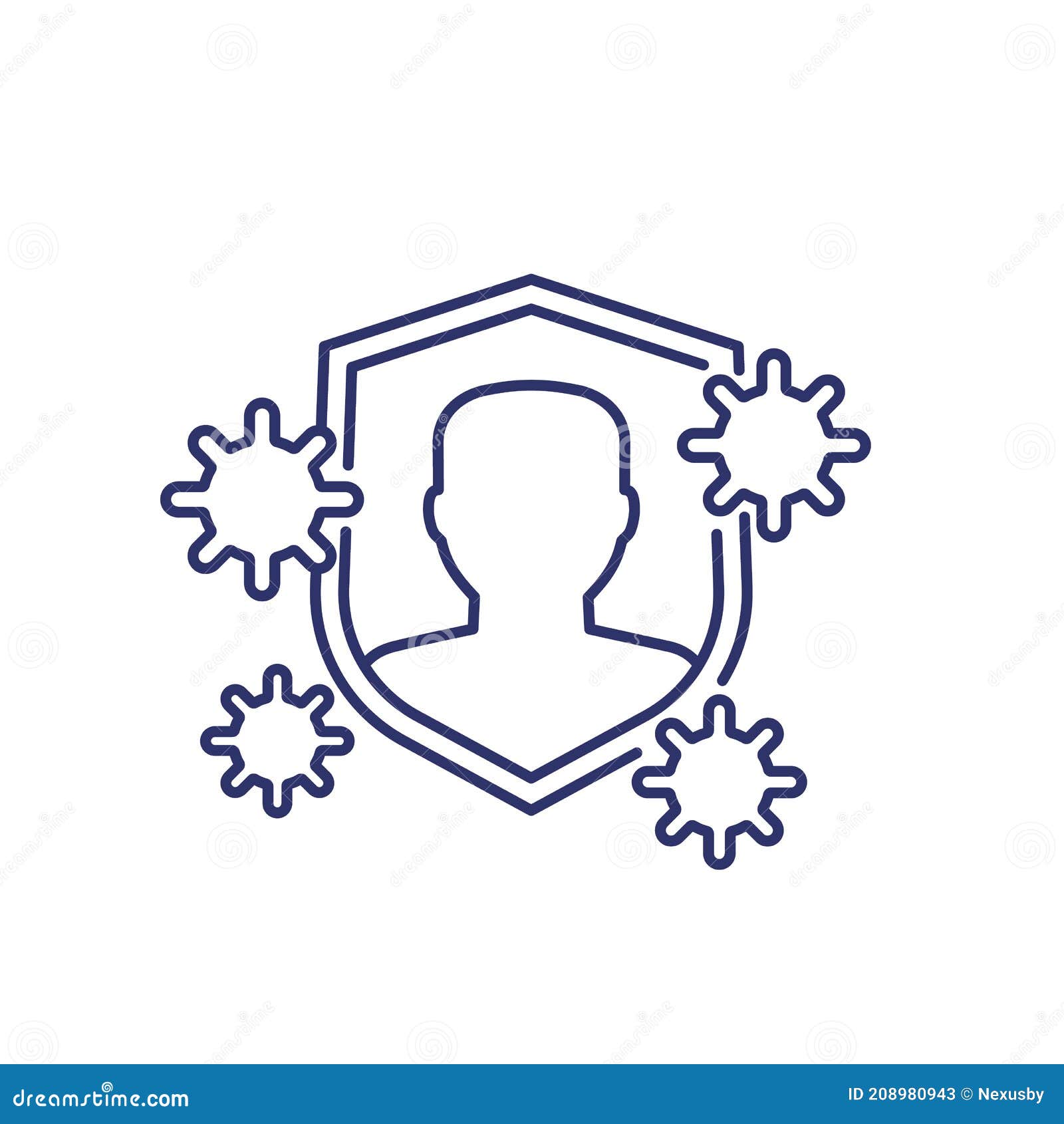 Immunology, Immune System Protection Cartoon Vector Drawing ...