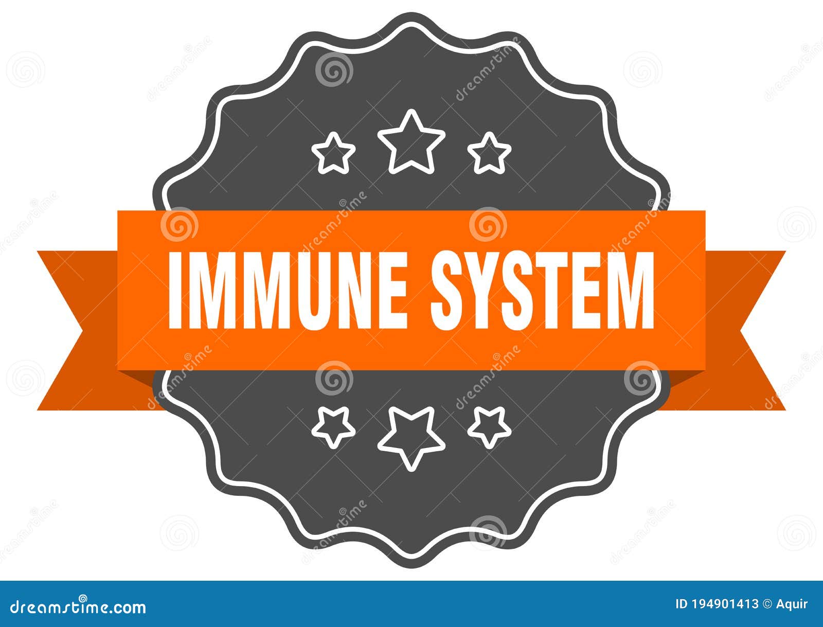 Immune System Label. Immune System Isolated Seal. Sticker. Sign Stock ...