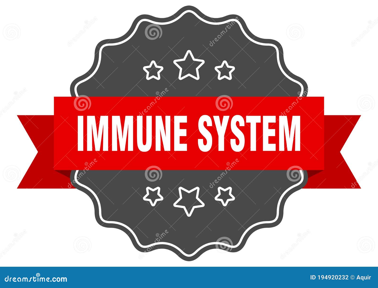 Immune System Label. Immune System Isolated Seal. Sticker. Sign Stock ...