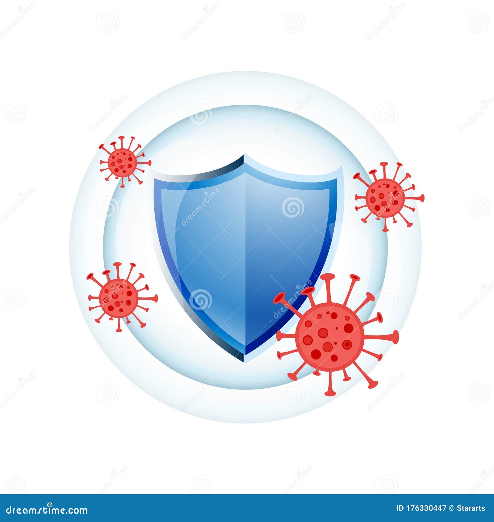 Immune System Medical Protection Shield Concept Design Stock Vector ...