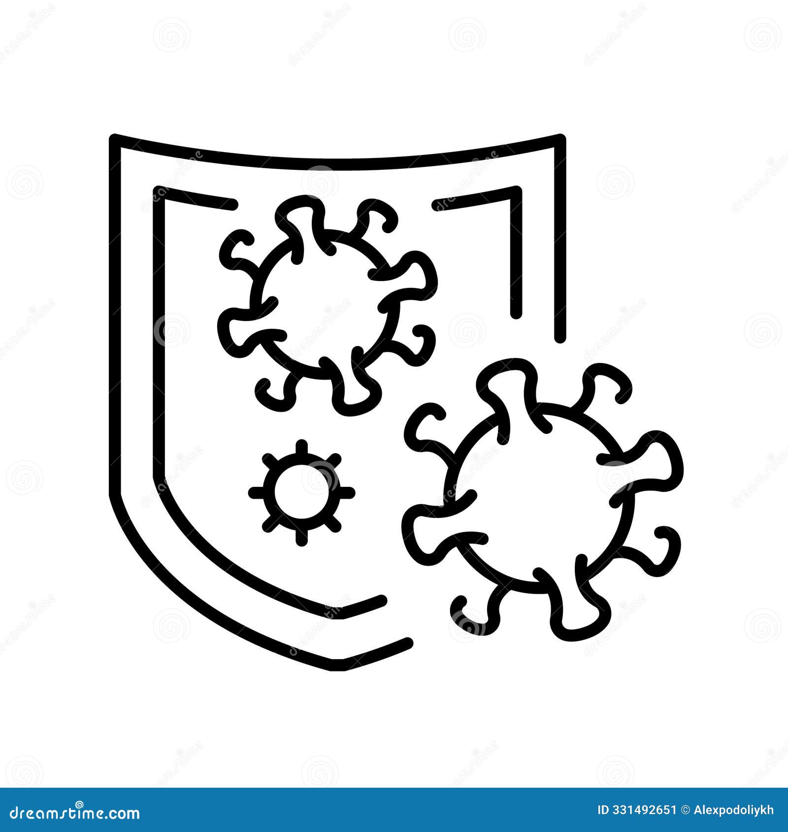 Immune System Protection Line Black Icon. Sign for Web Page, Mobile App ...