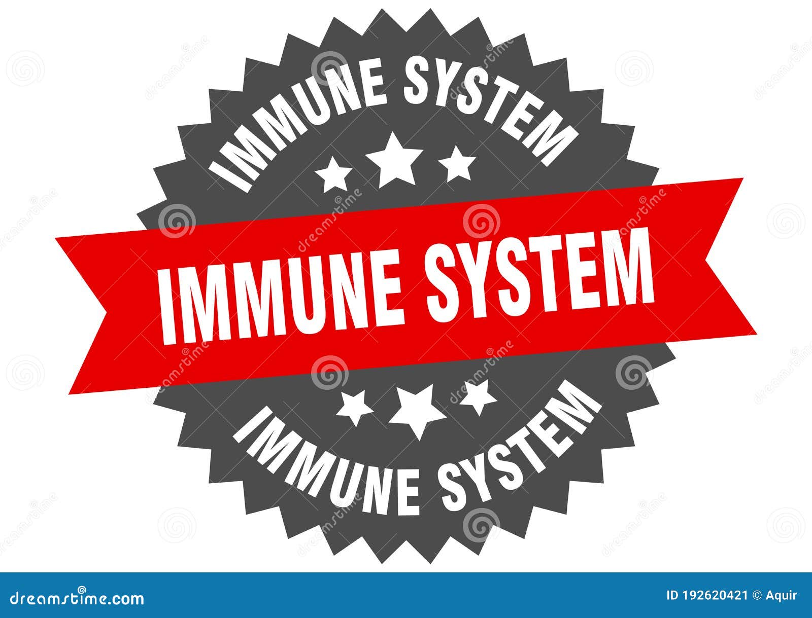 Immune System Sign. Immune System Round Isolated Ribbon Label Stock ...