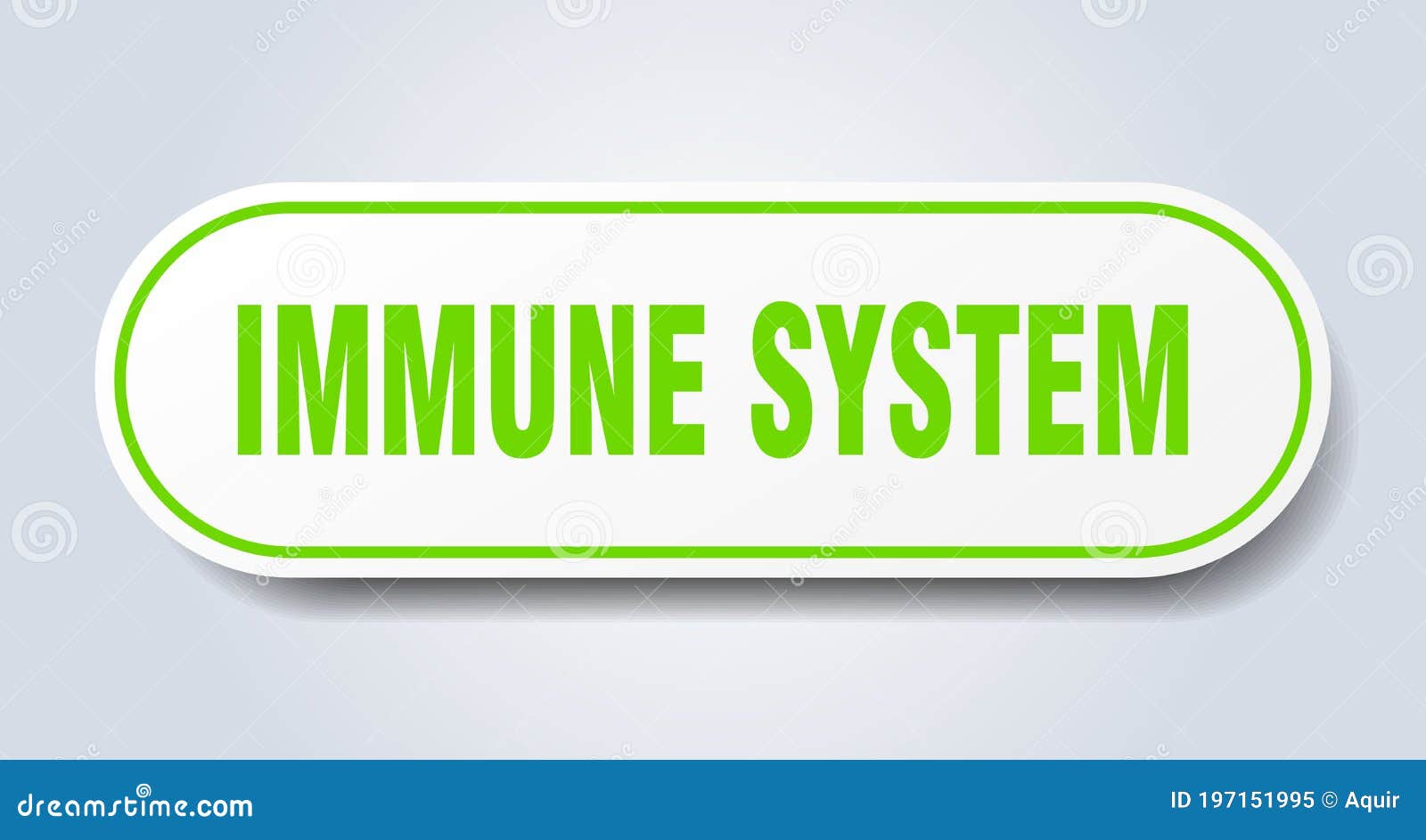 Immune System Sign. Rounded Isolated Button. White Sticker Stock Vector ...