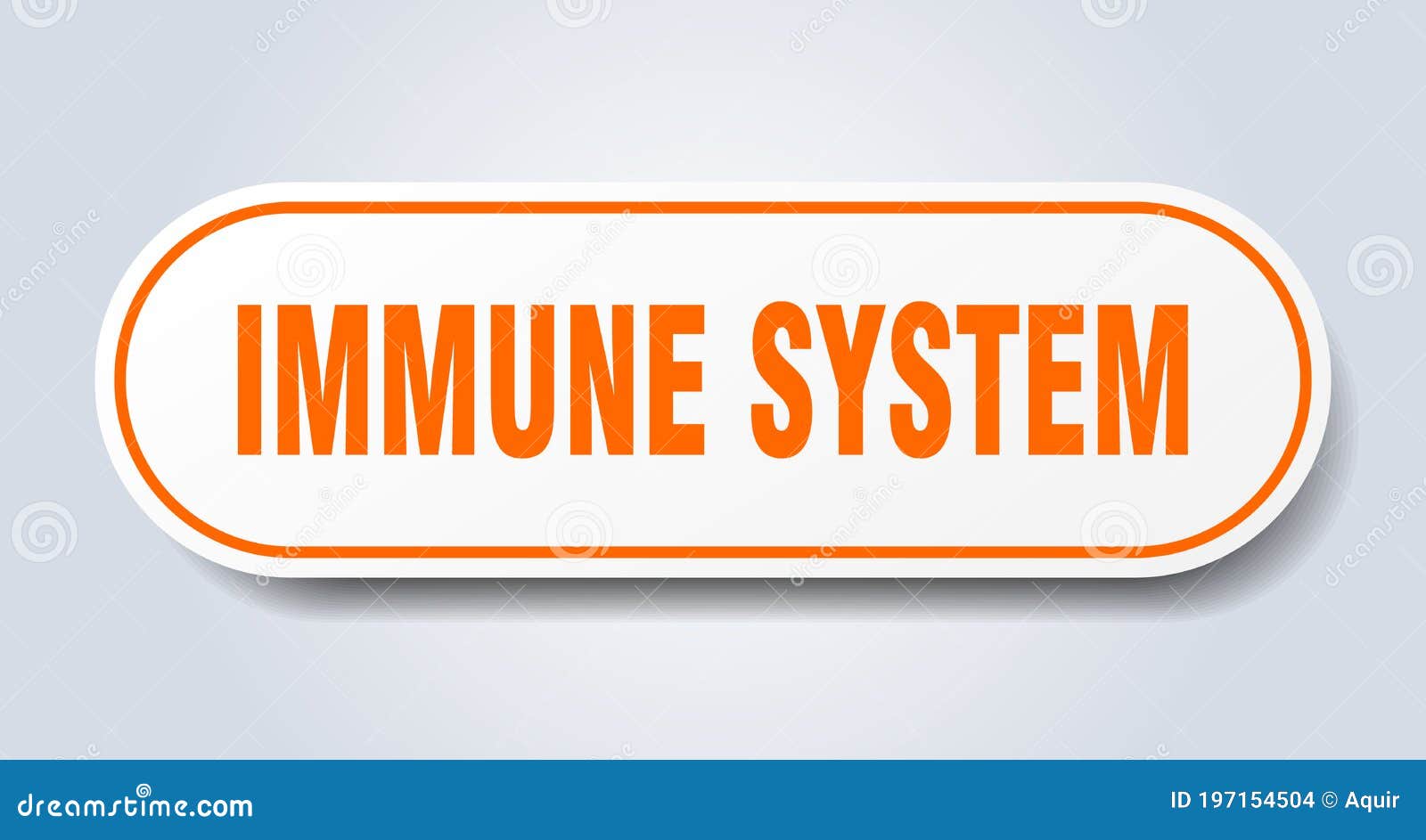 Immune System Sign. Rounded Isolated Button. White Sticker Stock Vector ...