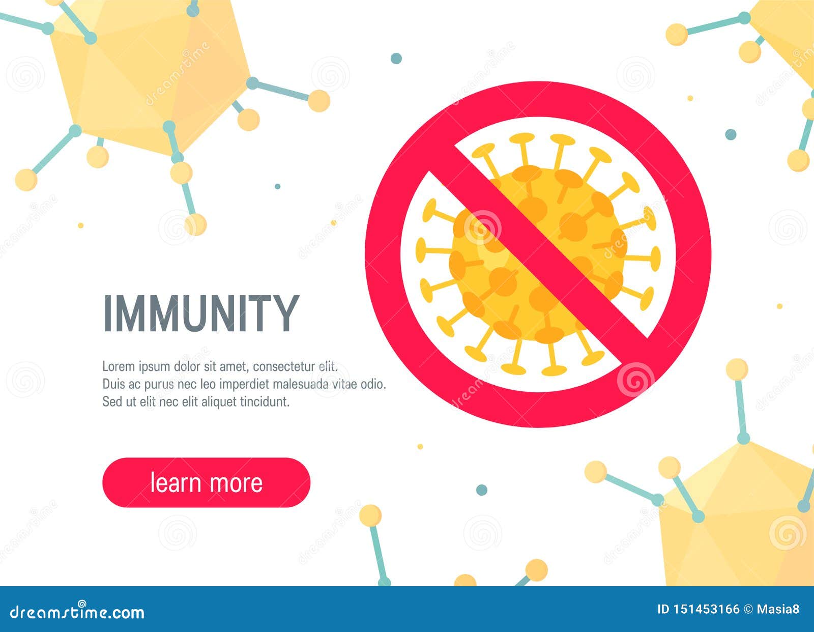 Immune System Template for Web Banners, Vector Stock Vector ...