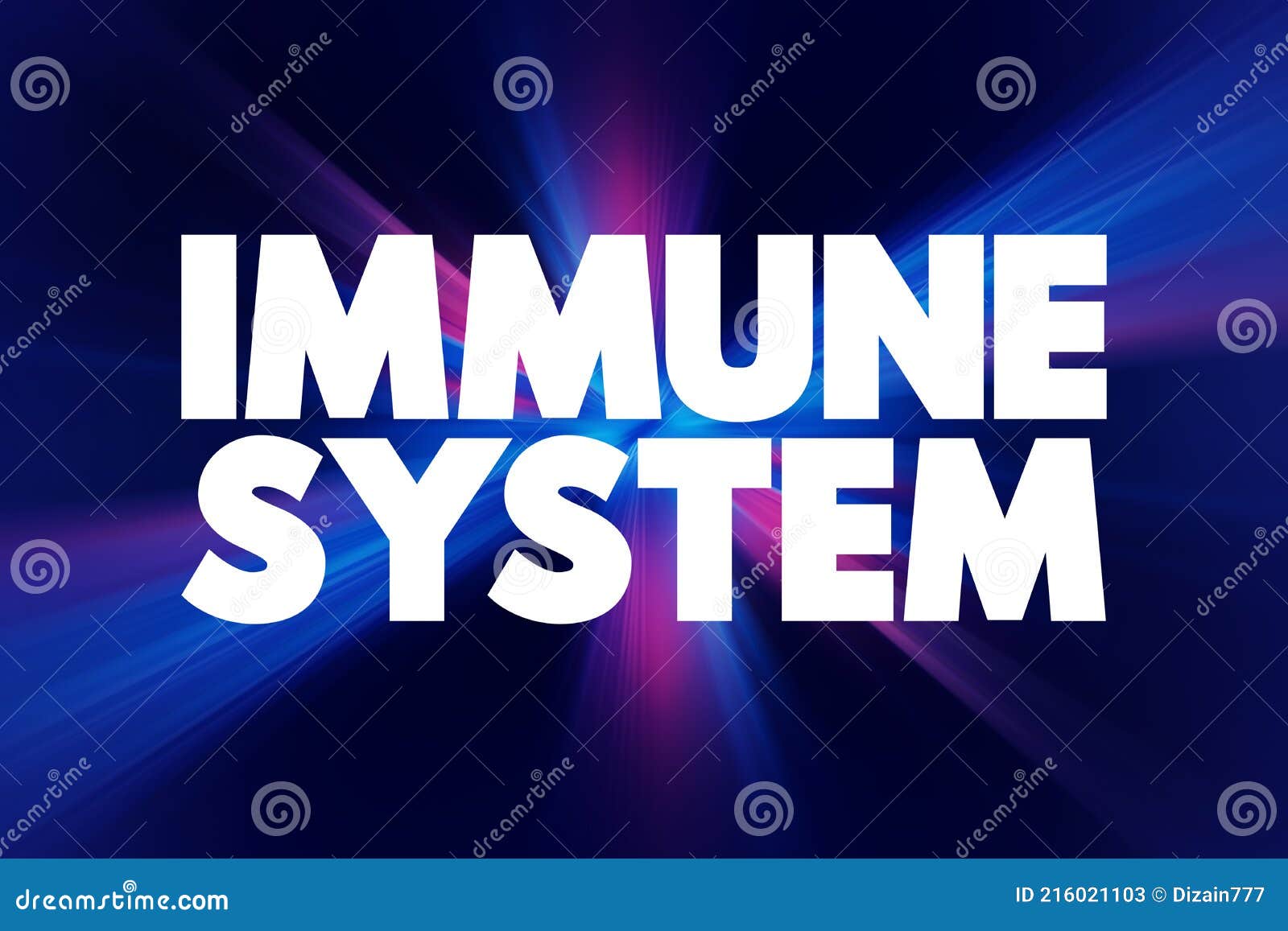Immune System Text, Health Concept Background Stock Image - Image of ...