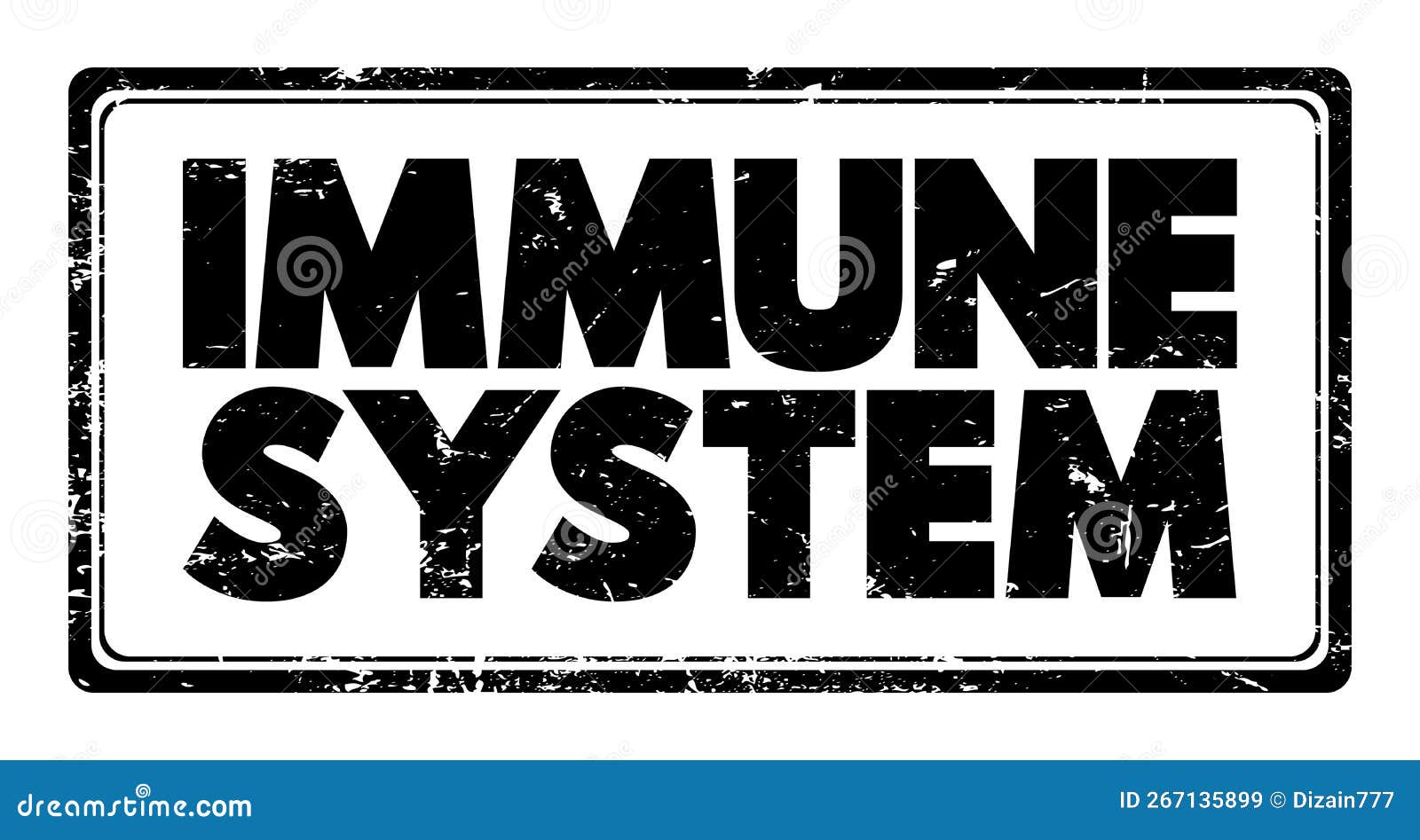 Immune System Text Stamp, Health Concept Background Stock Illustration ...