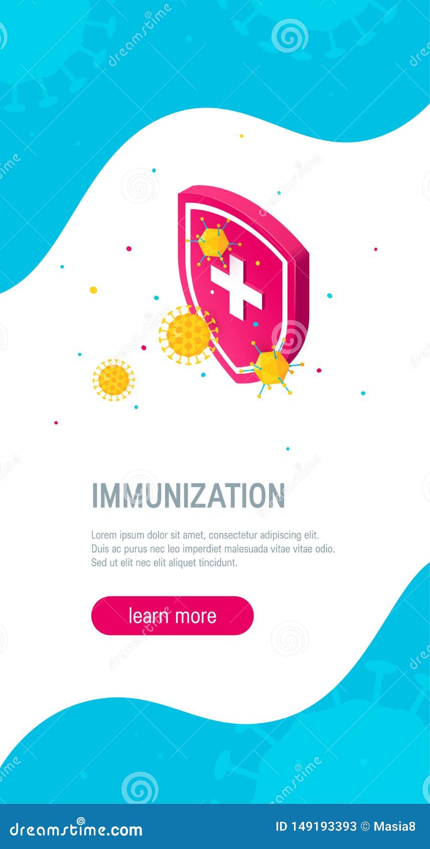 Immune System Vector Banner, Isometry Color Design Stock Vector ...