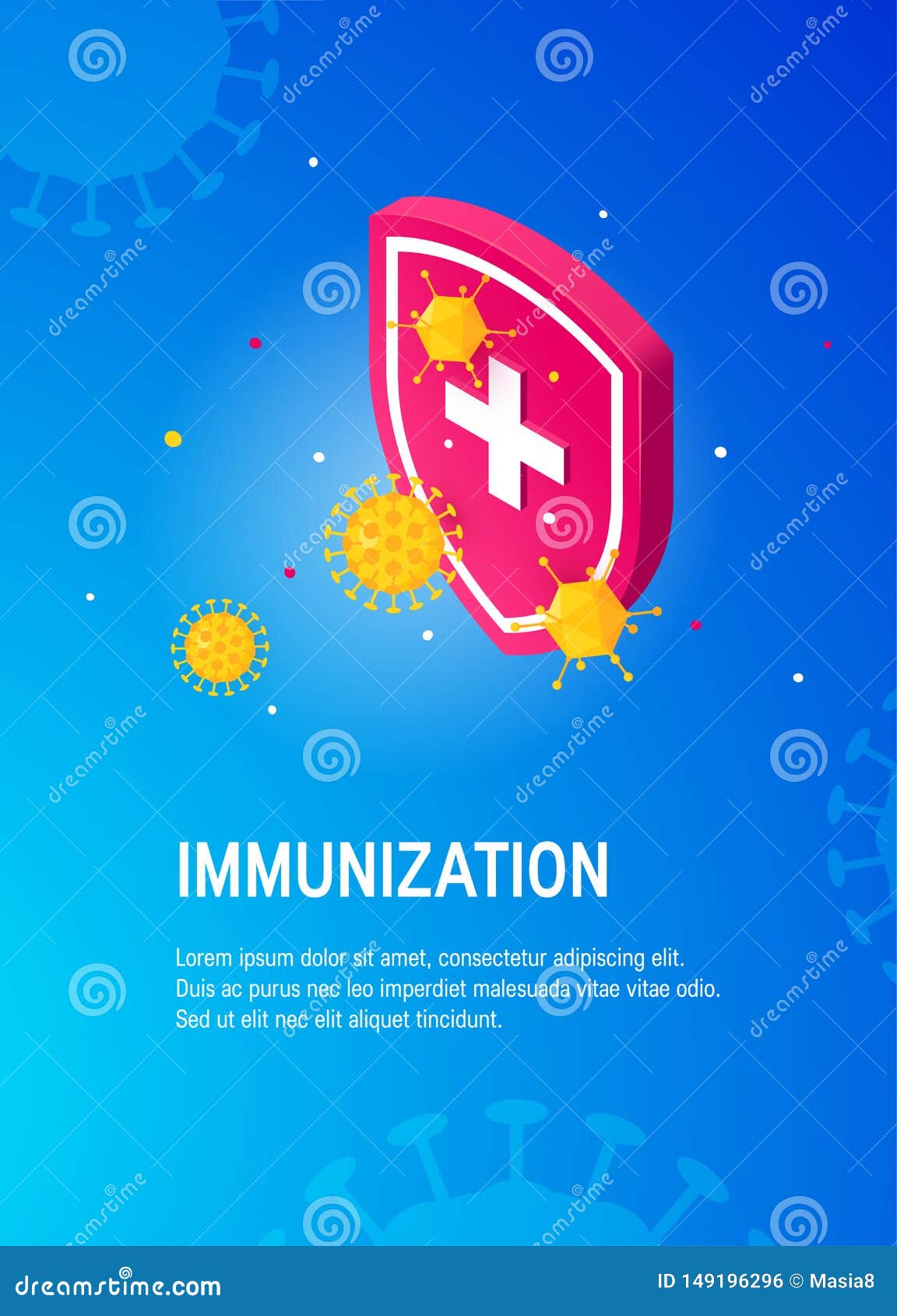 Immune System Vector Banner, Isometry Color Design Stock Vector ...