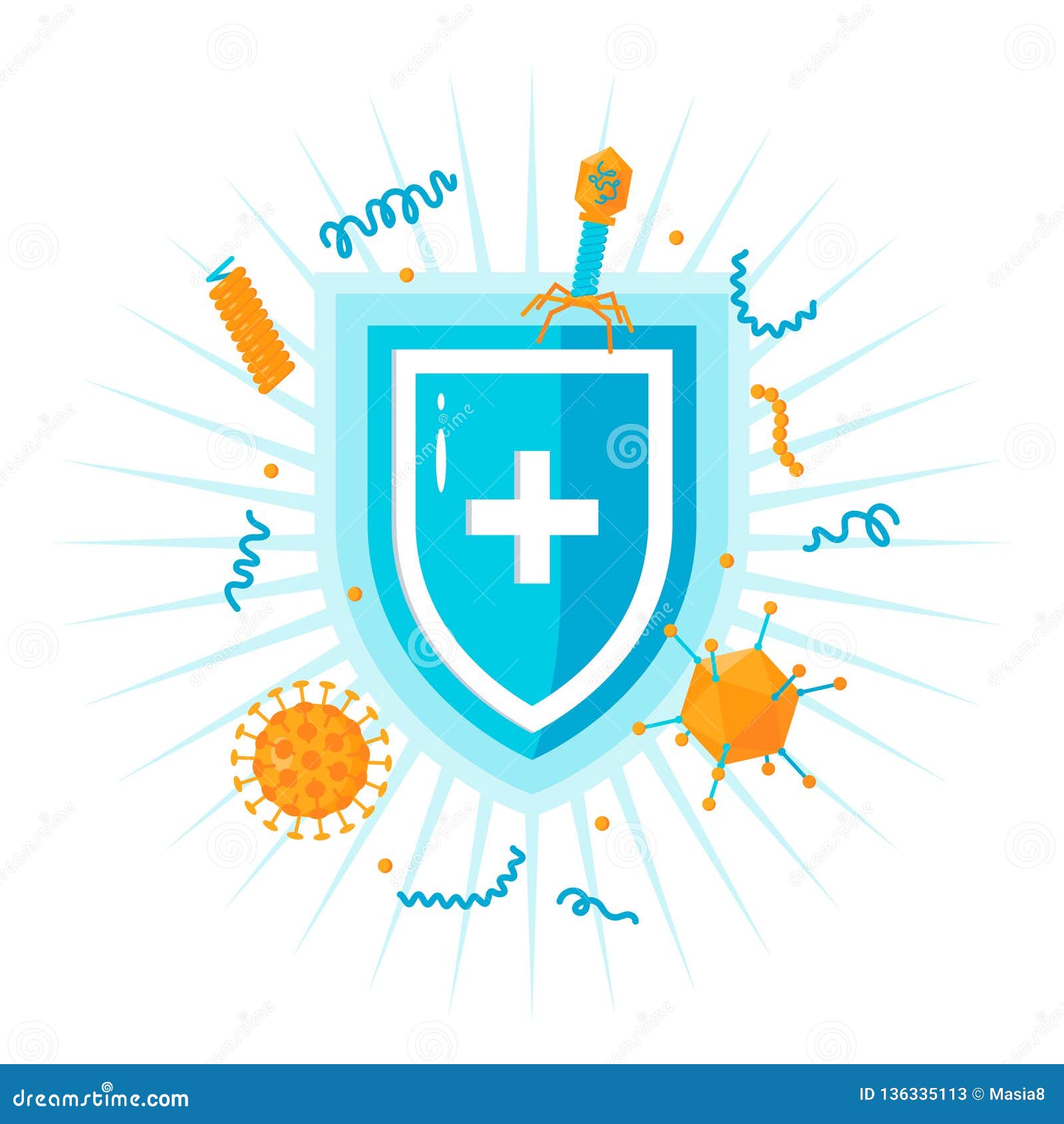 Immune System Vector Concept, Simple Colored Icon Stock Vector ...