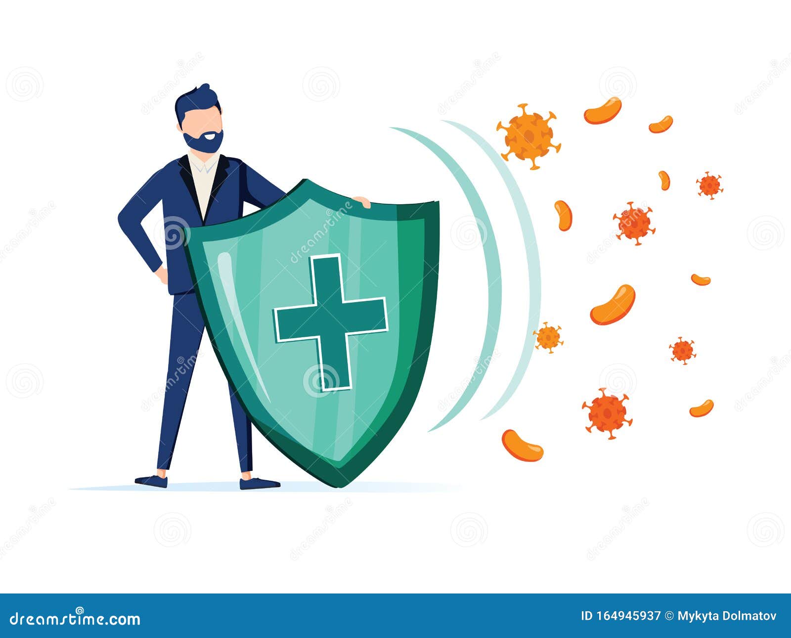 Human Man Health Healthy Immune System Strong Fit Antibody Antibiotic