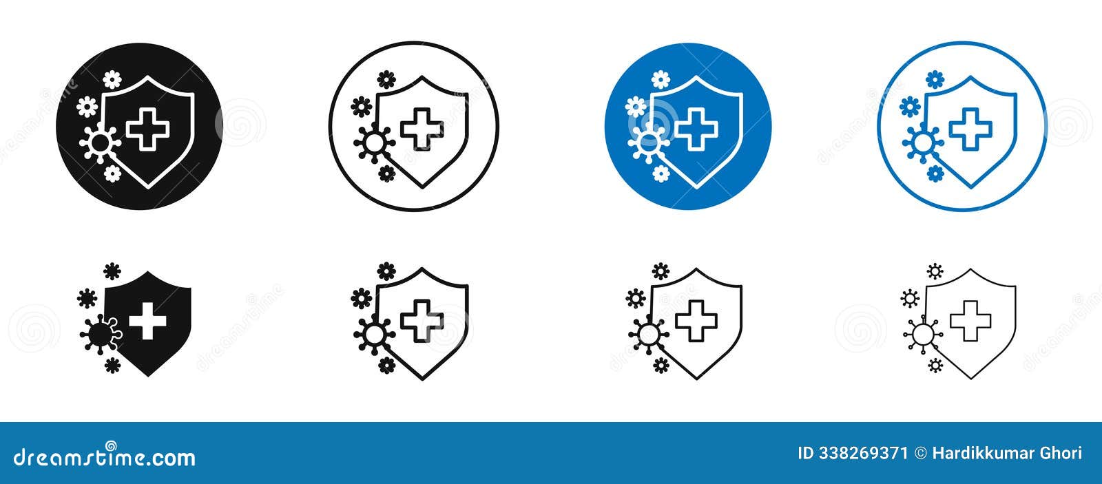 Immune System Thin Line Vector Icon Set Stock Vector - Illustration of ...