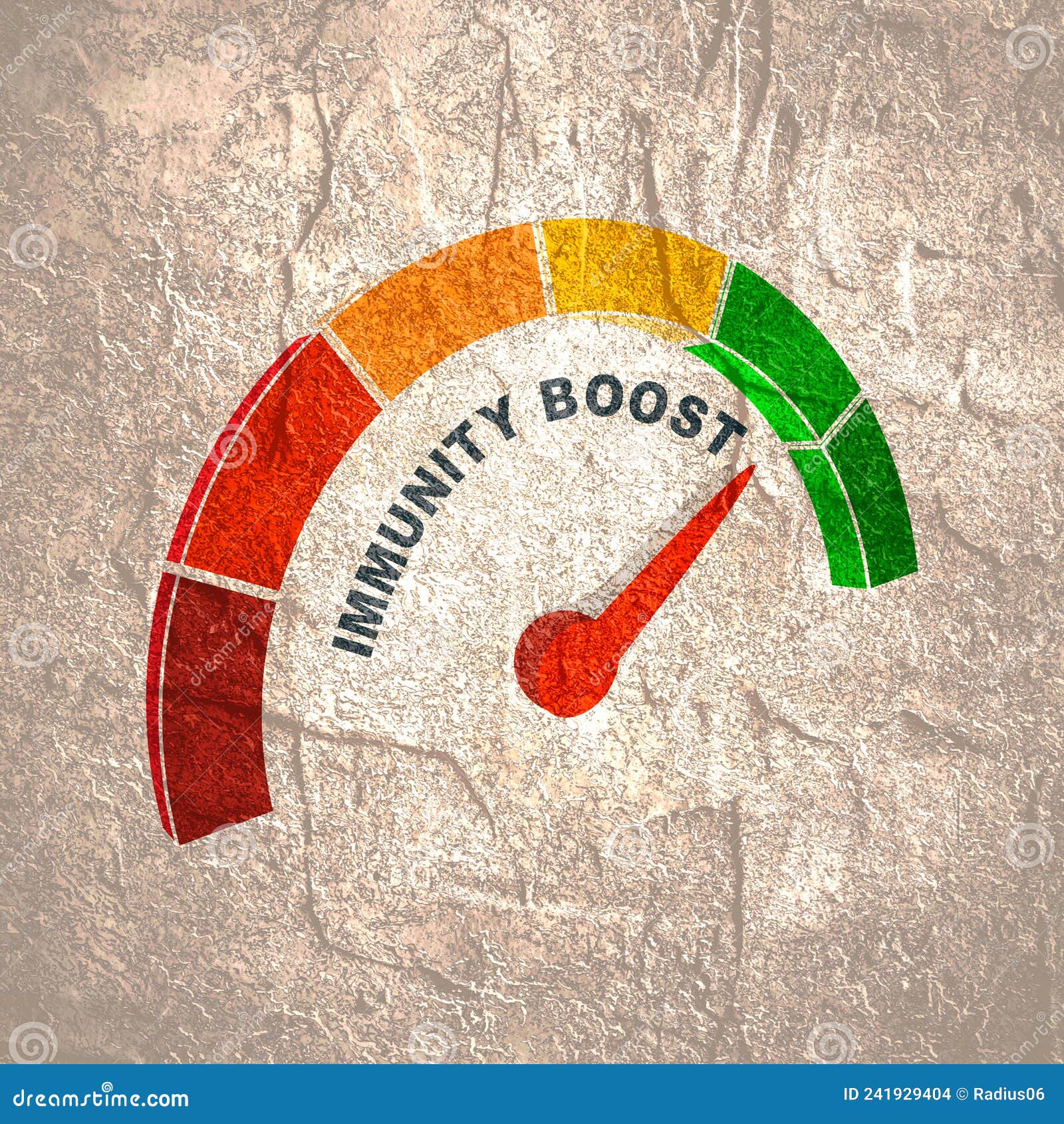 Immunity Boost Measuring Device with Arrow and Scale. Stock Photo ...