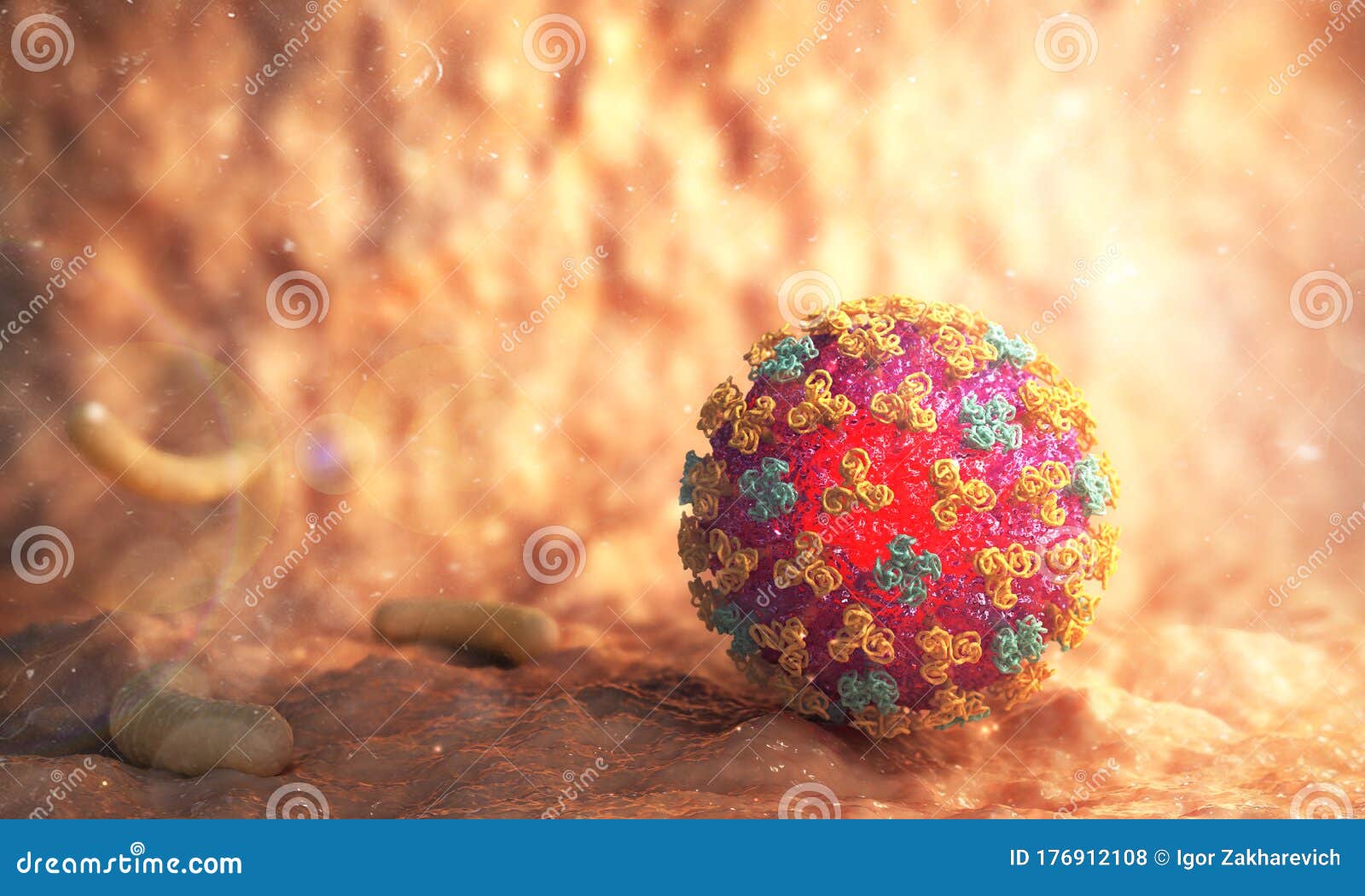 Immunity Concept. Virus Attack To Shell Stock Illustration ...