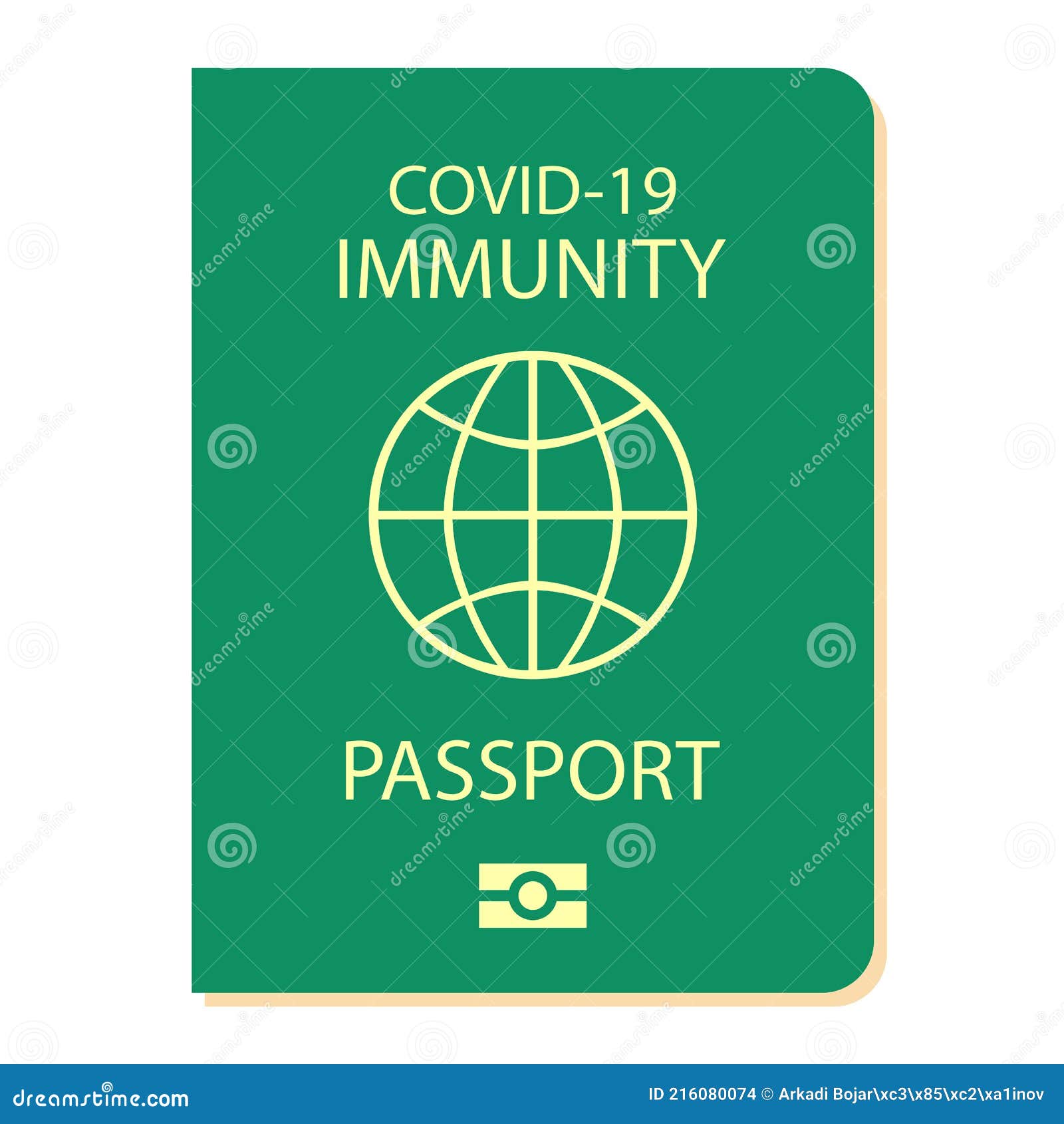 Immunity Passport And Negative Test Flat Vector Illustration. Travel ...