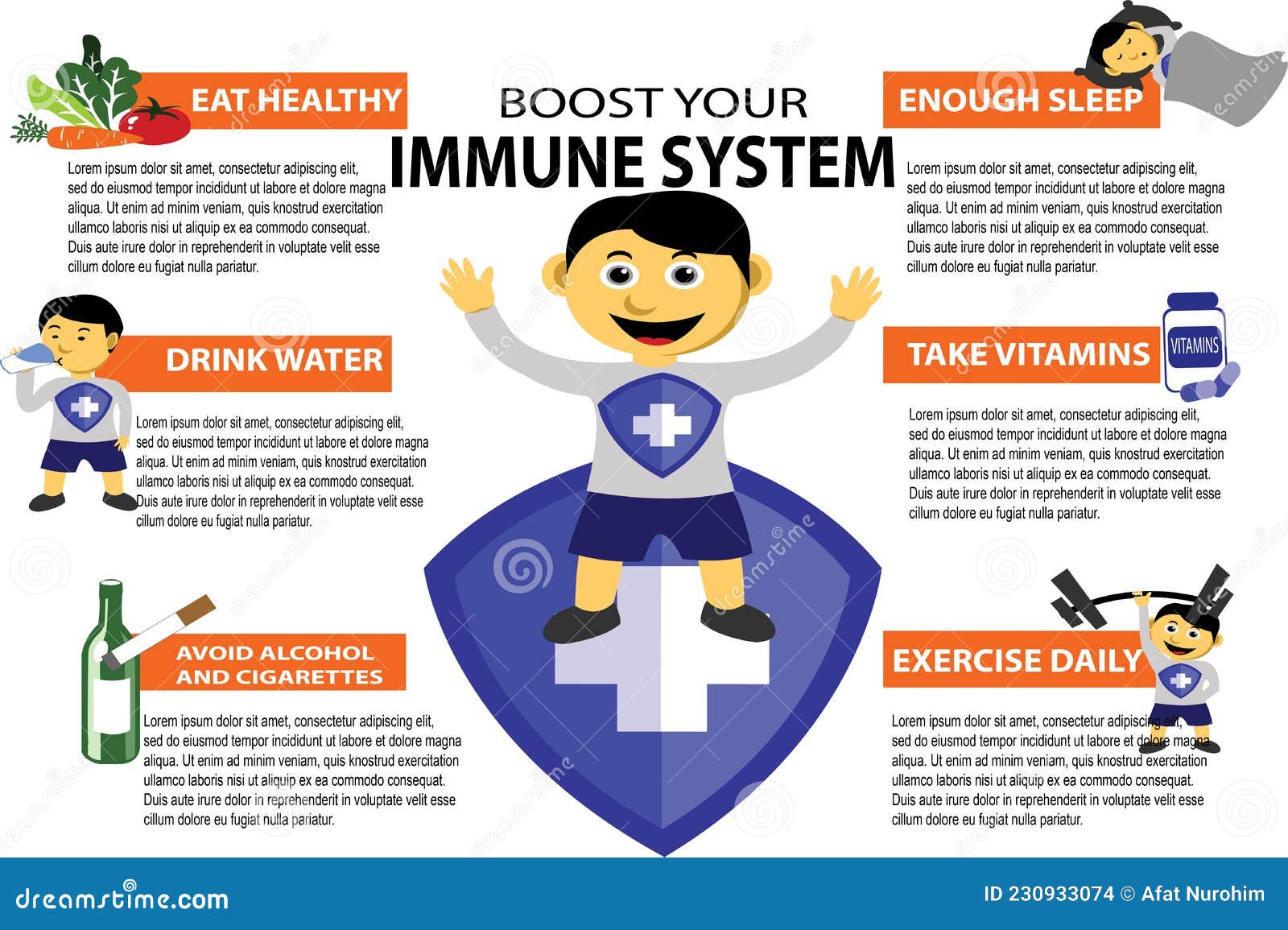 Maintain and Increase Immunity Stock Vector - Illustration of immune ...