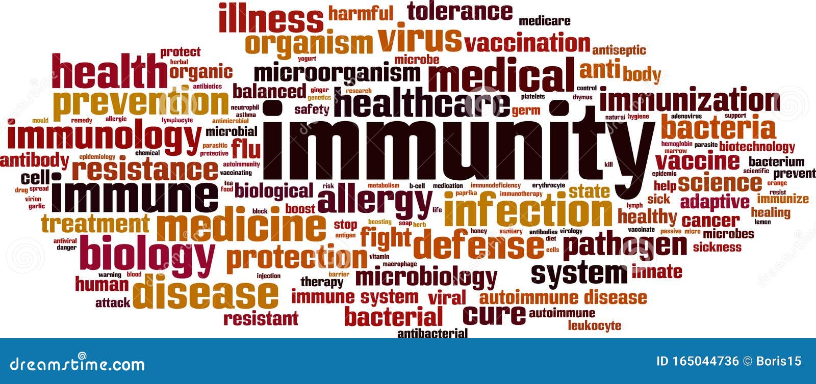 Immunity word cloud stock vector. Illustration of cell - 165044736