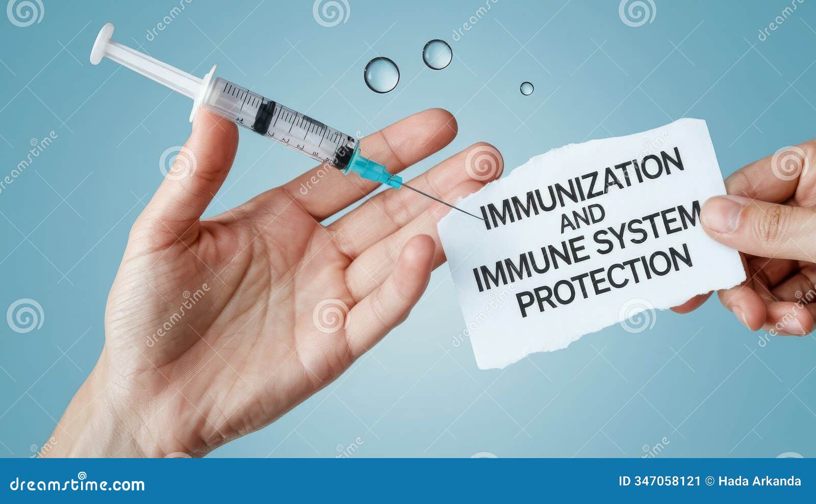 Immunization and Immune System Protection Concept with Syringe and ...