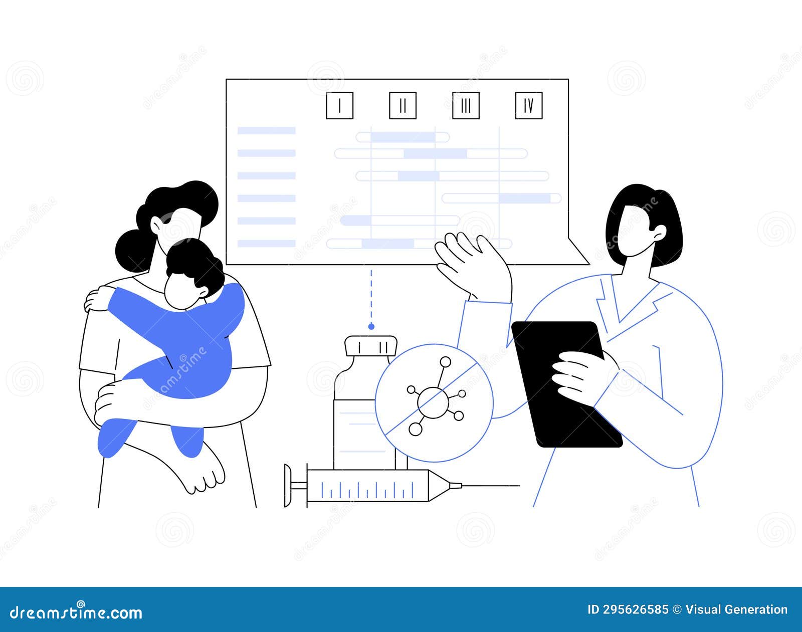 Immunization Schedule Or Vaccine Plan Icon Cartoon Vector ...