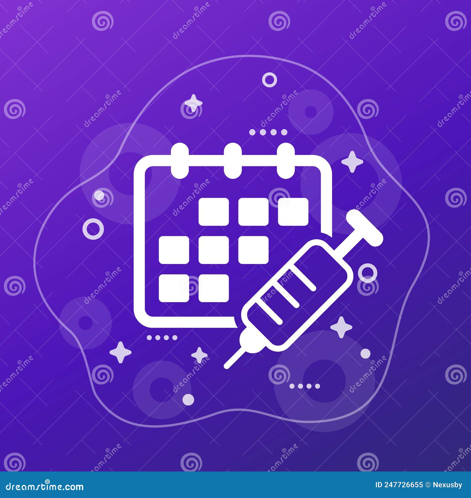 Immunization Schedule or Vaccine Plan Icon Stock Vector - Illustration ...