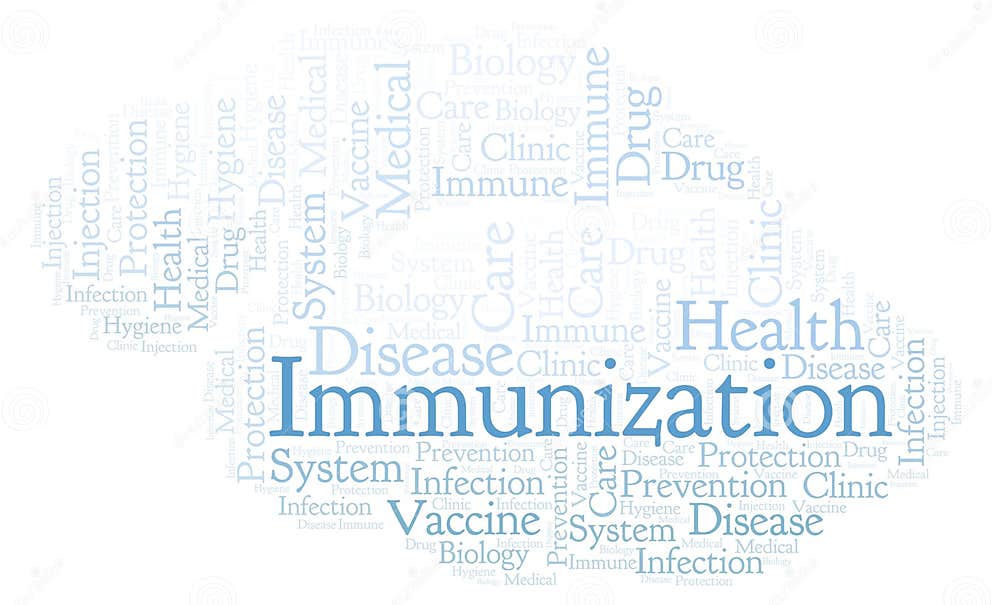 Immunization word cloud. stock illustration. Illustration of disease ...