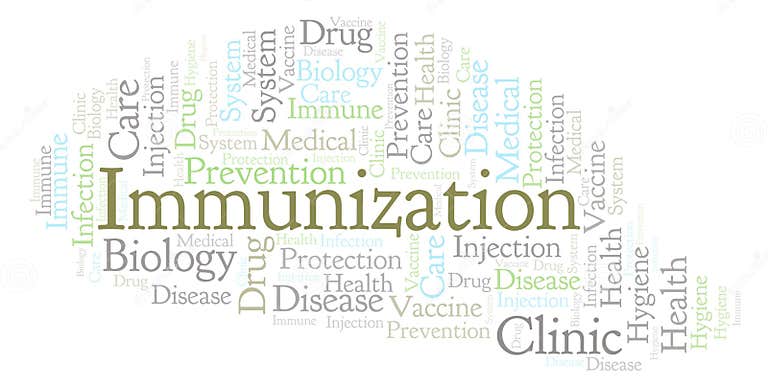 Immunization word cloud. stock illustration. Illustration of font ...