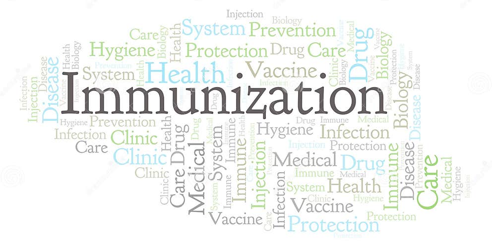 Immunization word cloud. stock illustration. Illustration of isolated ...