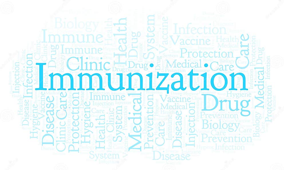 Immunization word cloud. stock illustration. Illustration of care ...