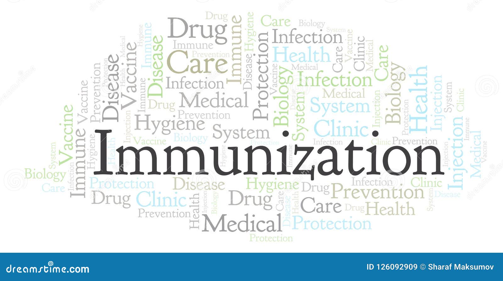 Immunization word cloud. stock illustration. Illustration of injection ...