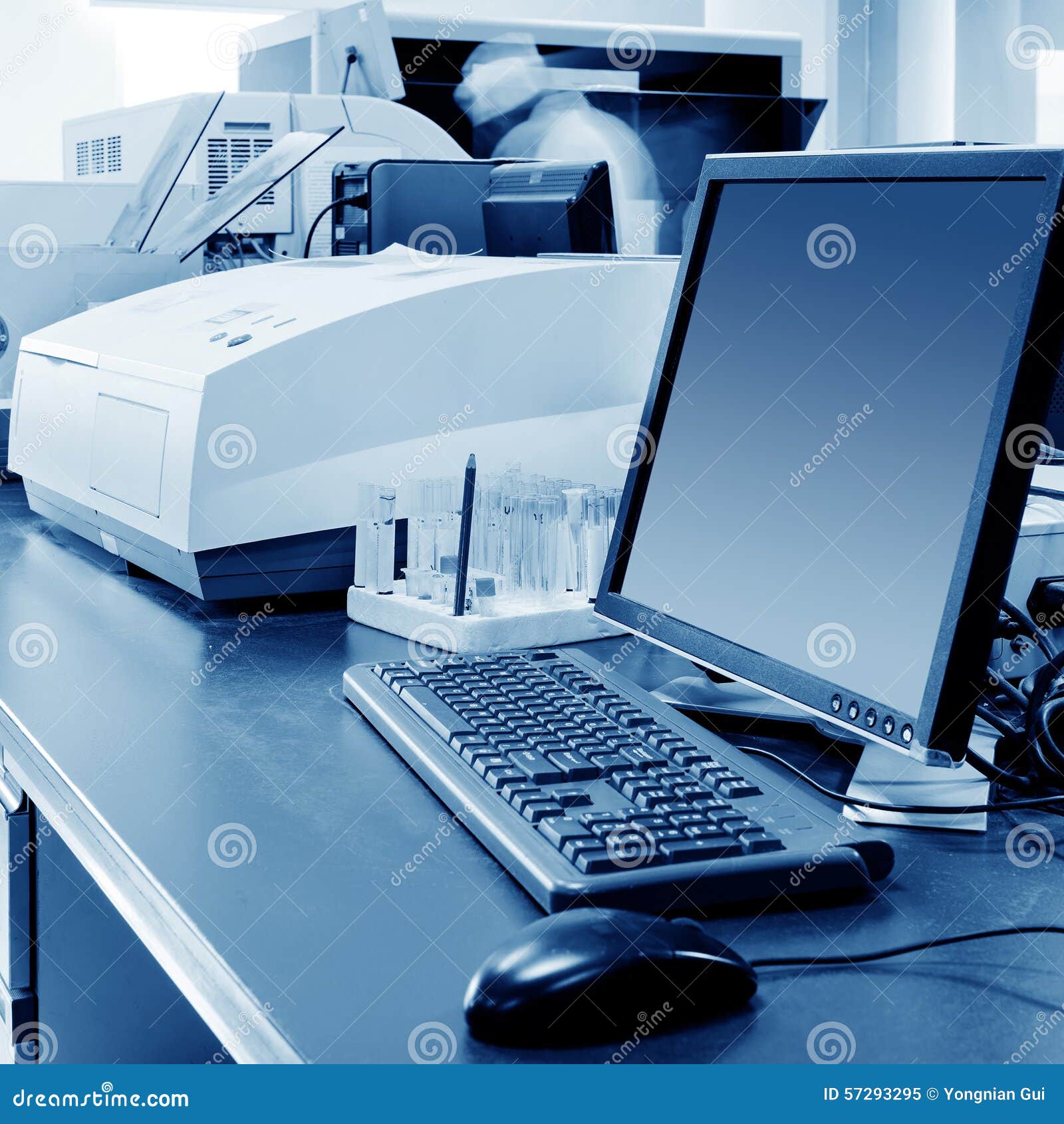Immunoassay analysis stock image. Image of displays, microbiology ...
