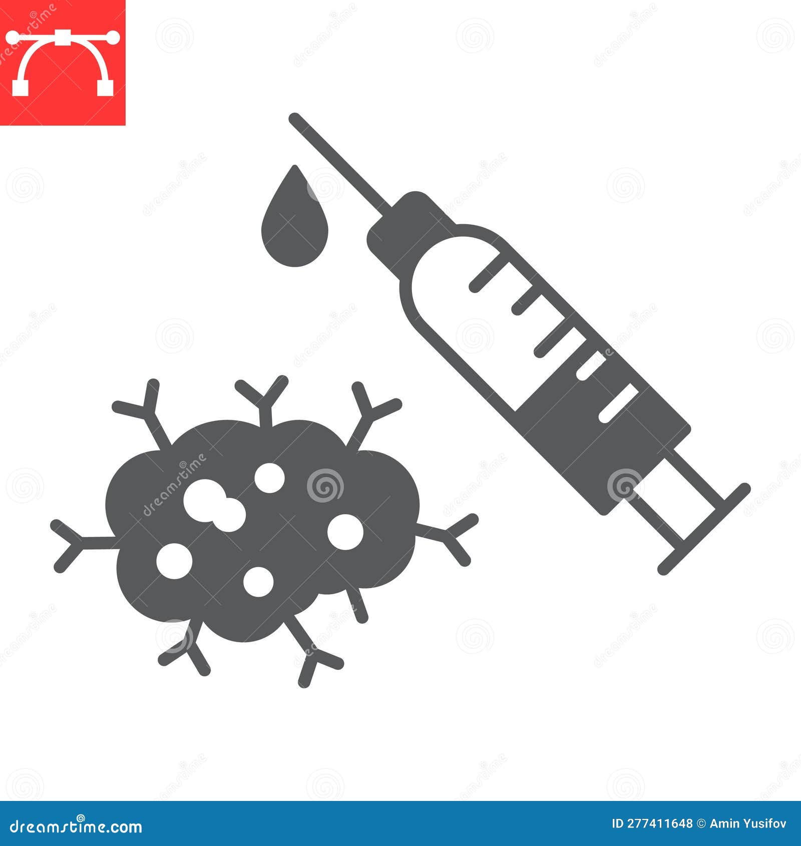 Immunotherapy glyph icon stock vector. Illustration of treatment ...