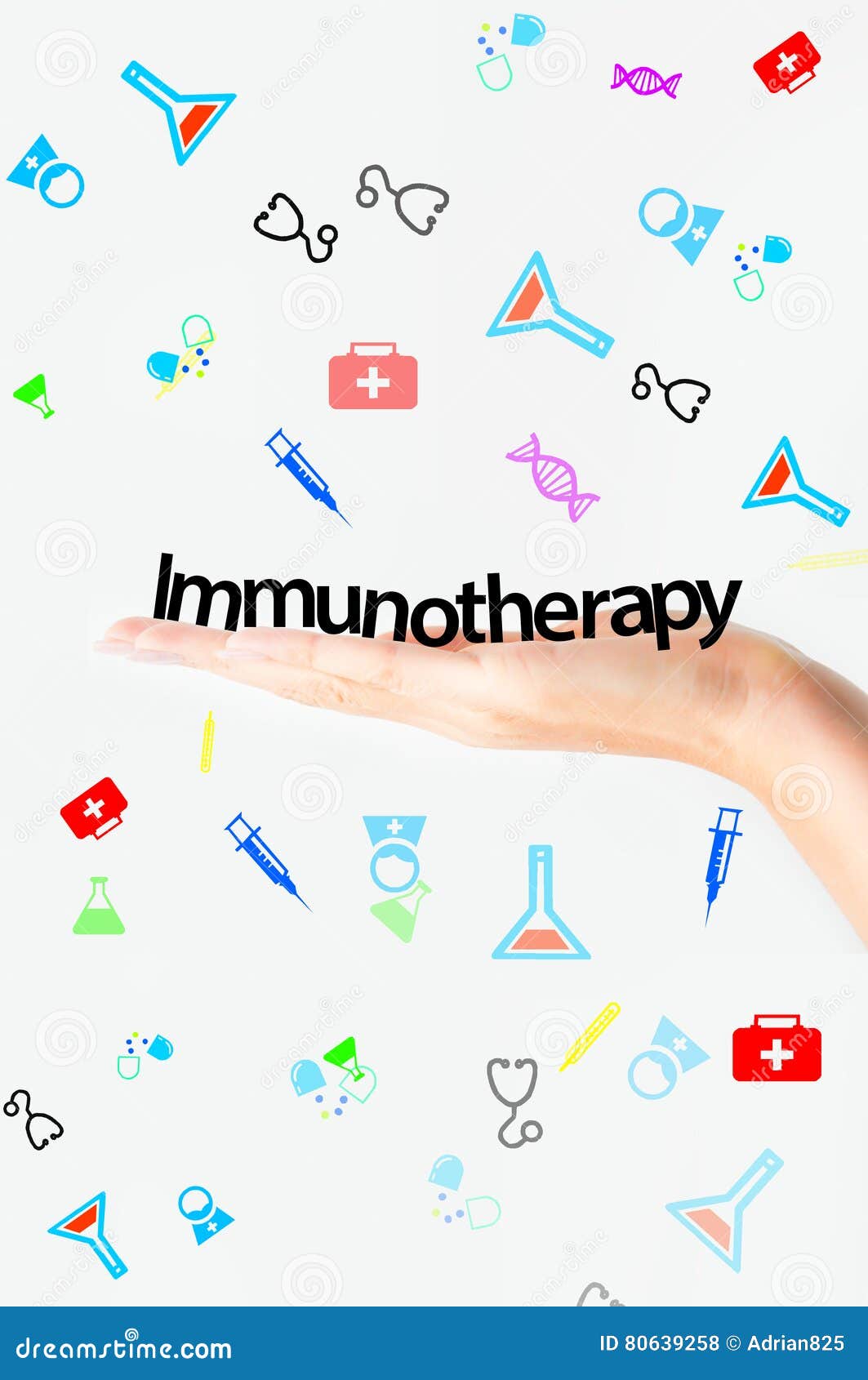 Immunotherapy text stock illustration. Illustration of method - 80639258