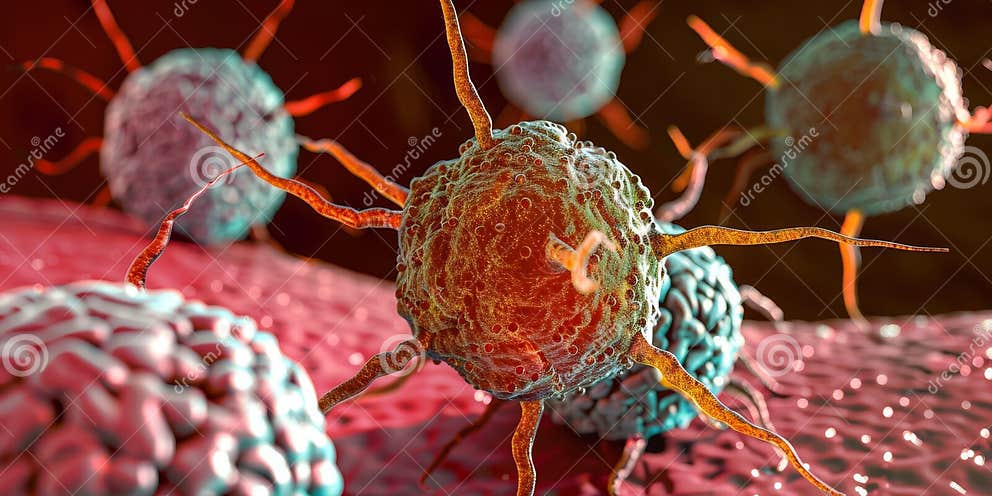 Immunotherapy Treatment Visualized Showing Targeted Cells Being ...