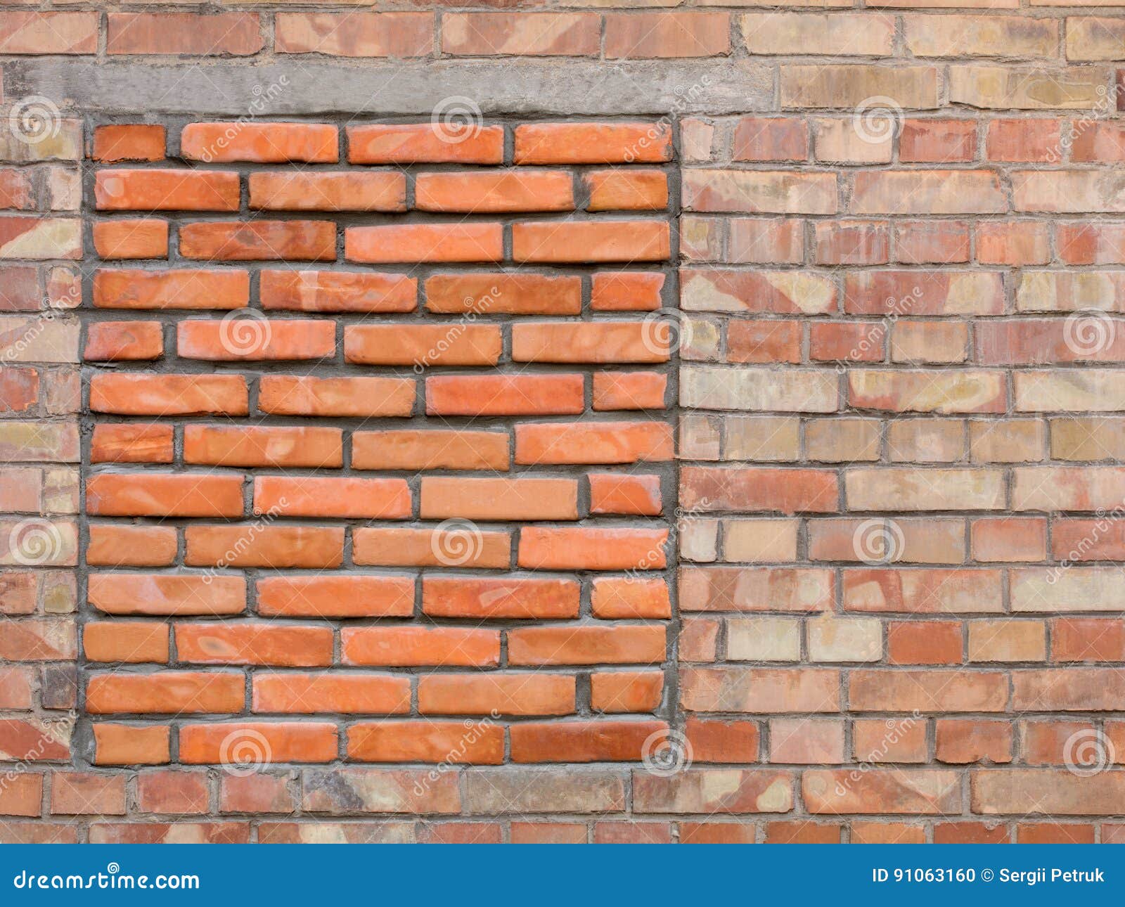 Immured Bricked-up Window on an Old Brick Wall Stock Photo - Image of ...