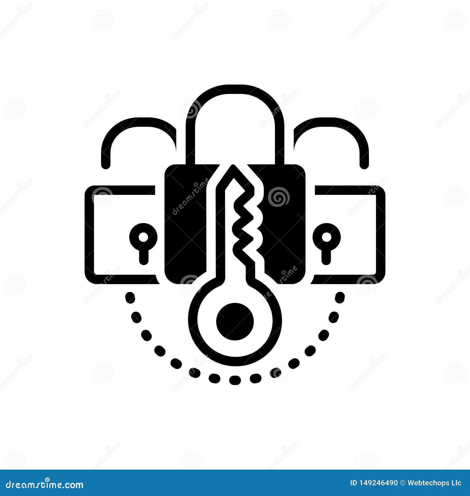 Black Solid Icon for Immutable, Uncomplaining and Unfaltering Stock ...