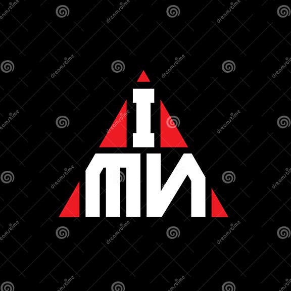 IMN Triangle Letter Logo Design with Triangle Shape. IMN Triangle Logo ...