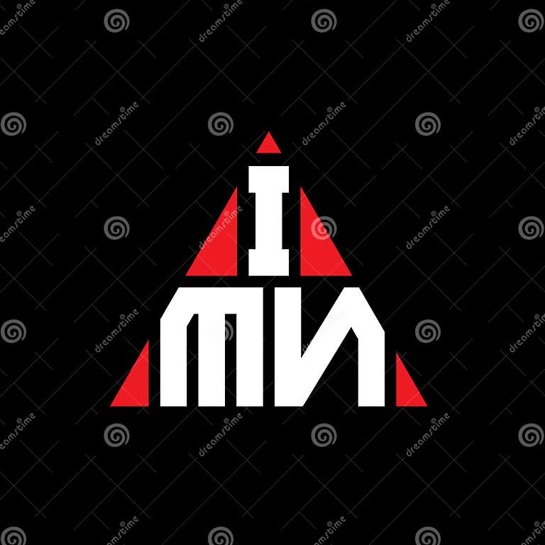 IMN Triangle Letter Logo Design with Triangle Shape. IMN Triangle Logo ...