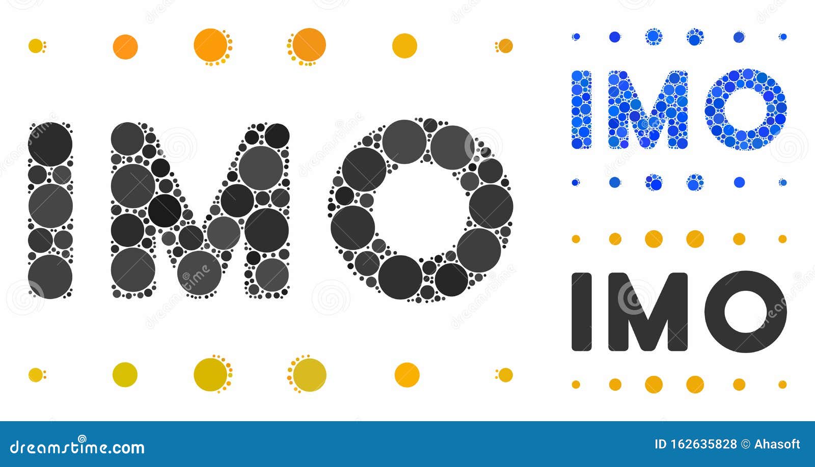 IMO Caption Composition Icon of Circle Dots Stock Illustration ...