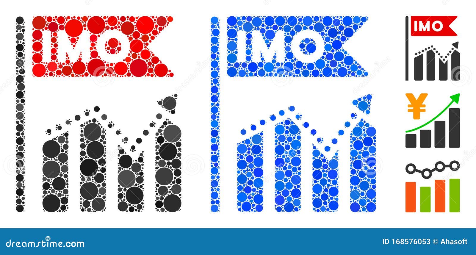 IMO Chart Trend Composition Icon of Circle Dots Stock Vector ...