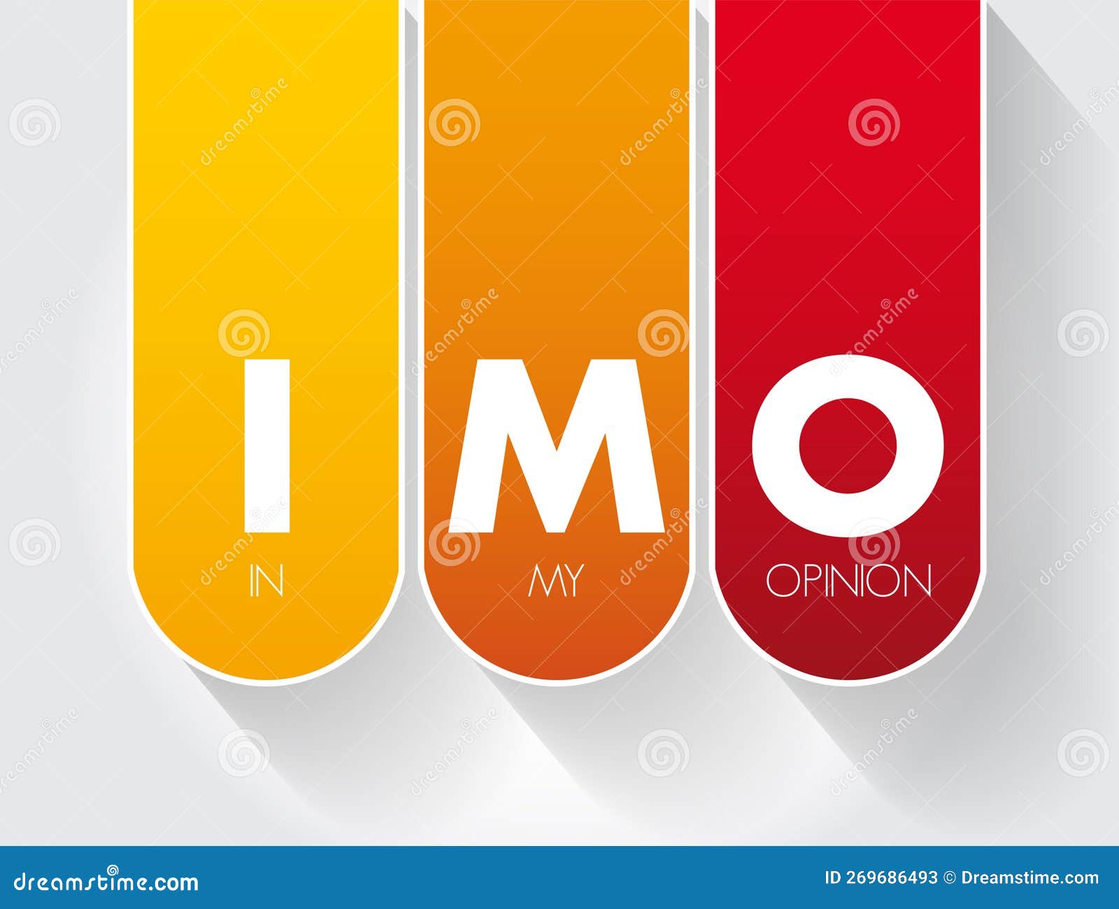 IMO - in My Opinion Acronym, Text Concept for Presentations and Reports ...