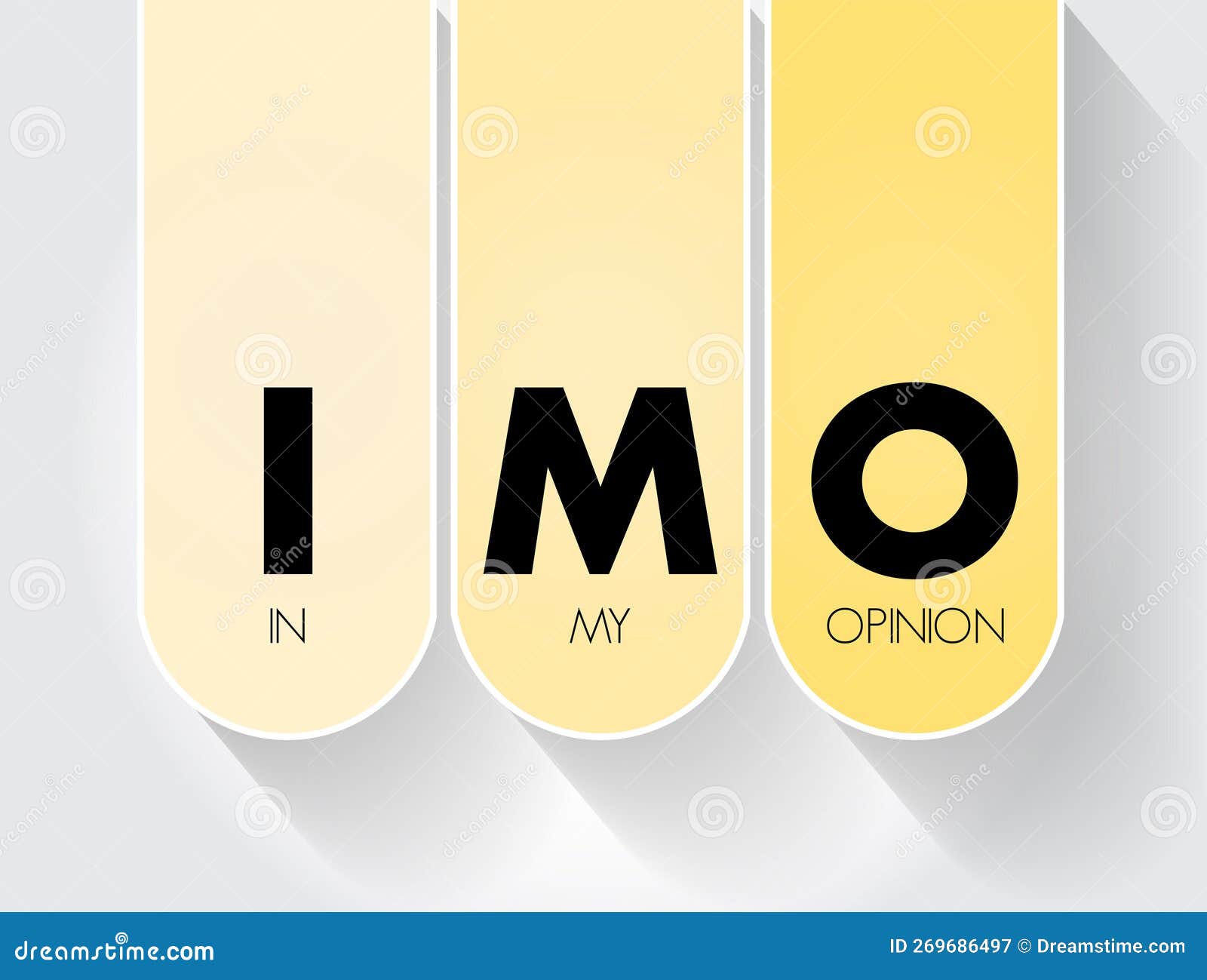 IMO - in My Opinion Acronym, Text Concept for Presentations and Reports ...