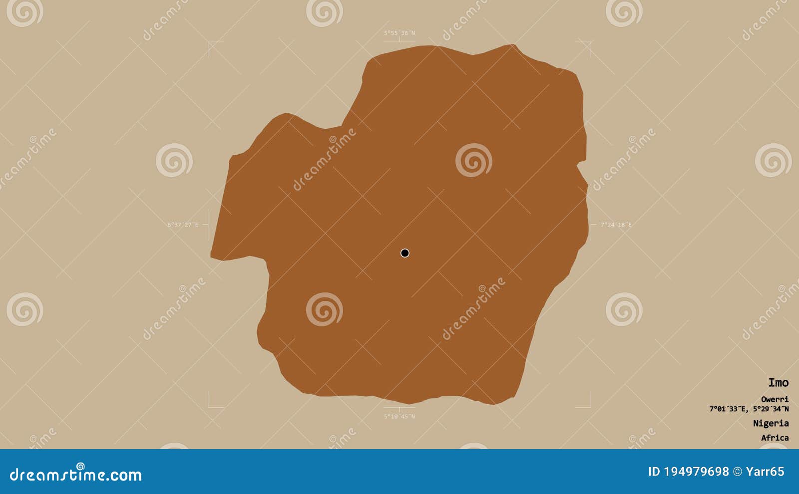 Imo - Nigeria. Bounding Box. Pattern Stock Illustration - Illustration ...