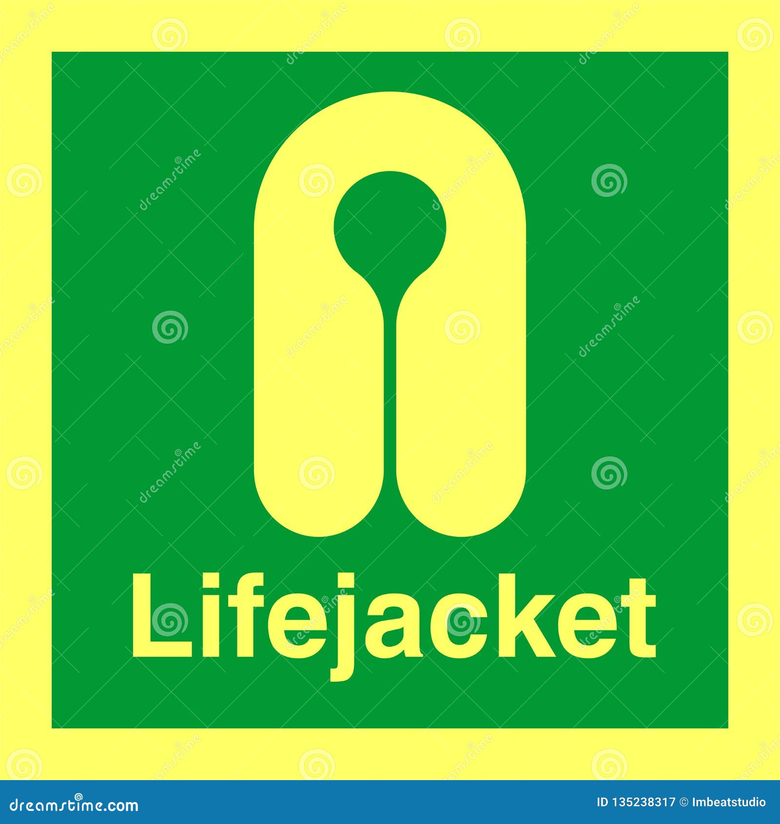 IMO SOLAS IMPA Safety Sign Image - Liferaft | CartoonDealer.com #135238408