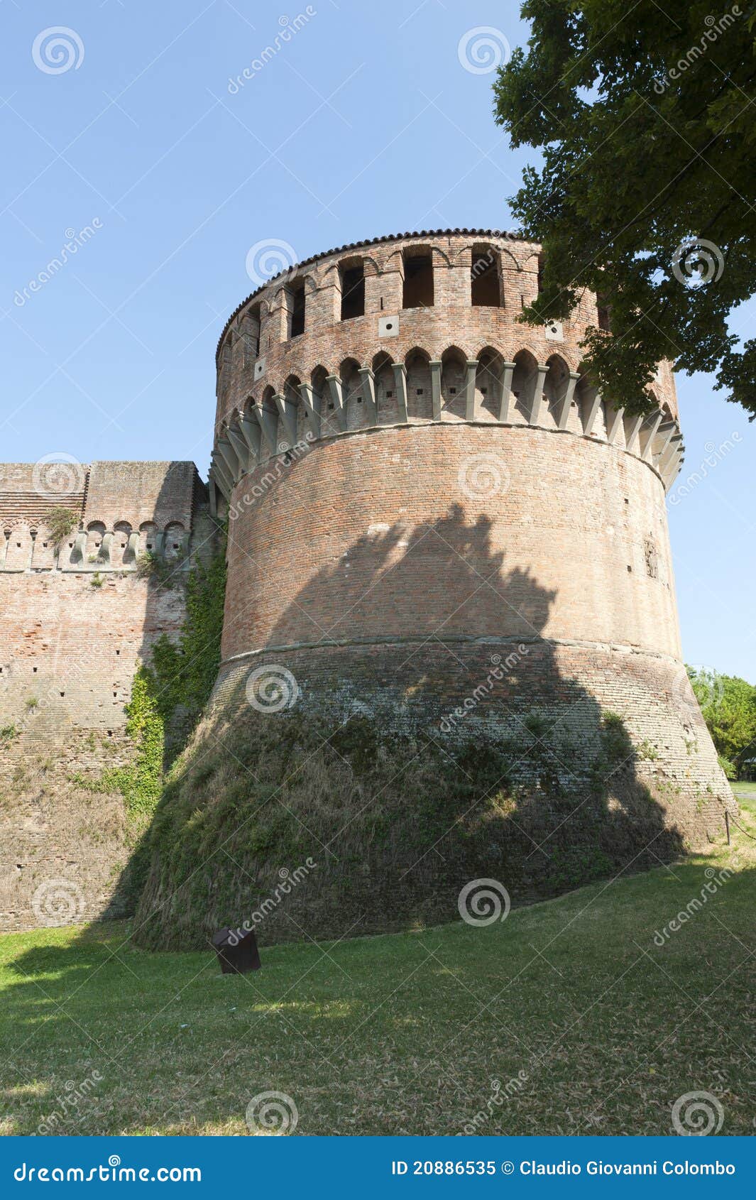 Imola (Bologna) - Medieval Castle, Tower Stock Image - Image of green ...