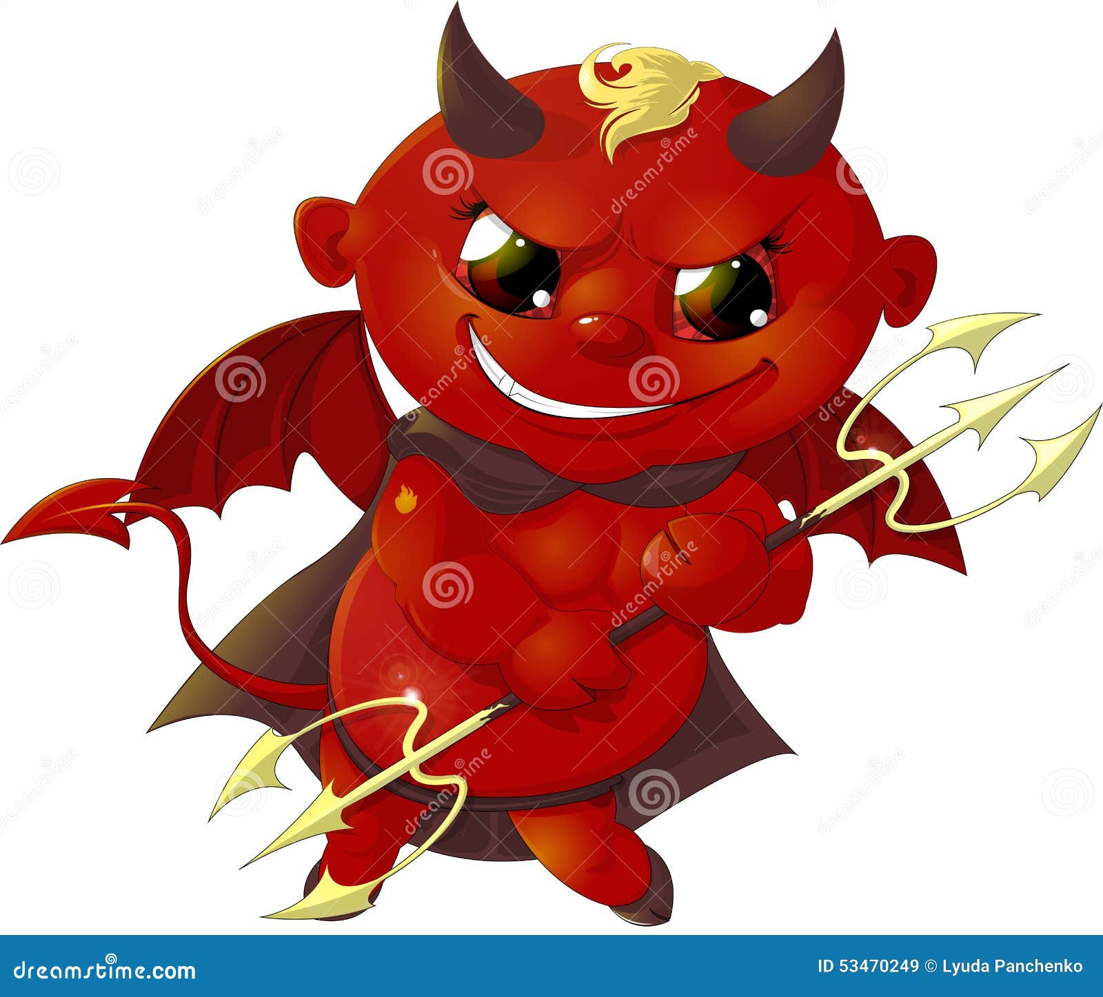 The imp stock vector. Illustration of pitchfork, october - 53470249