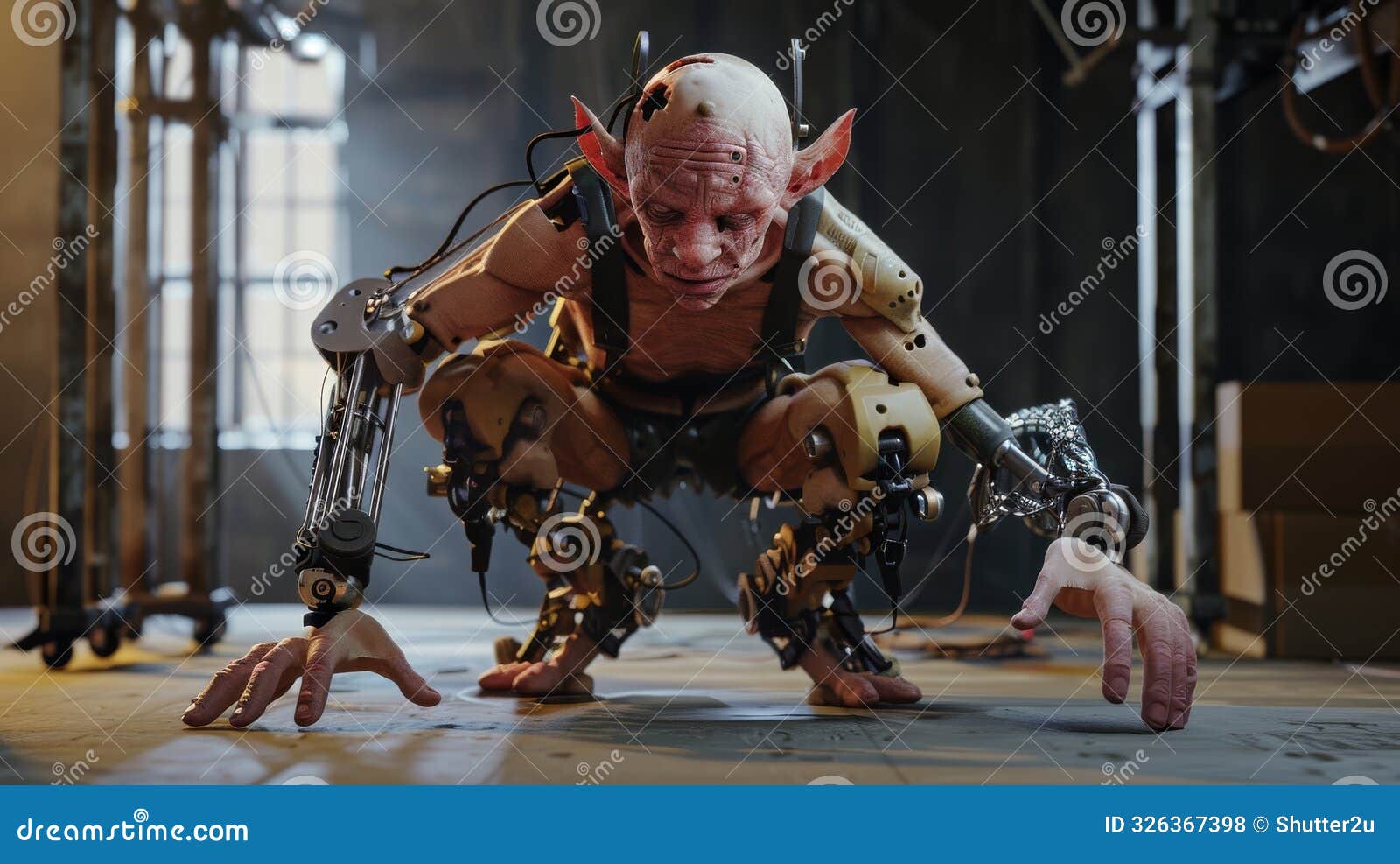 An Imp Playfully Interacting with Biomechatronic Limbs Merging ...