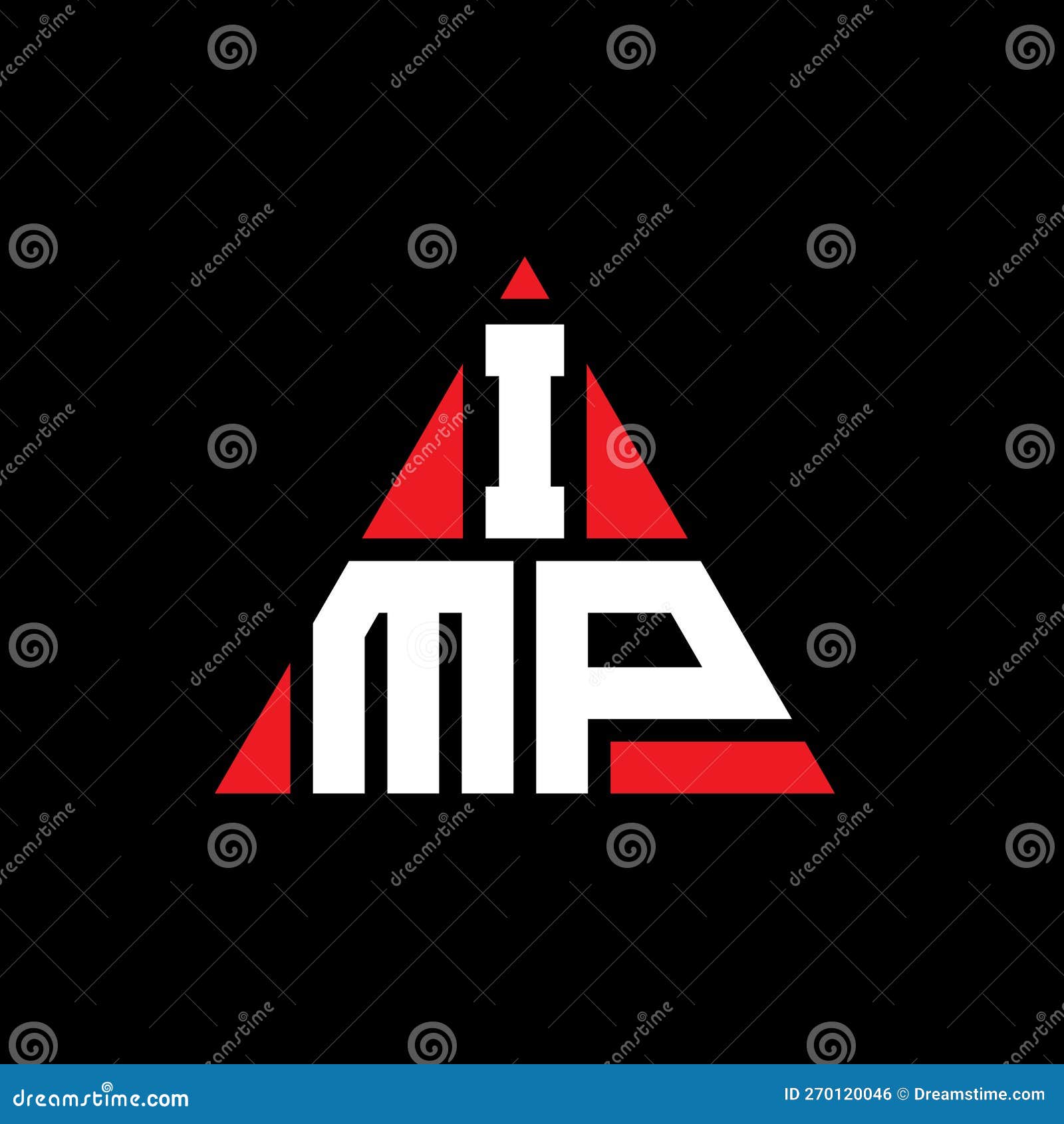 IMP Triangle Letter Logo Design with Triangle Shape. IMP Triangle Logo ...