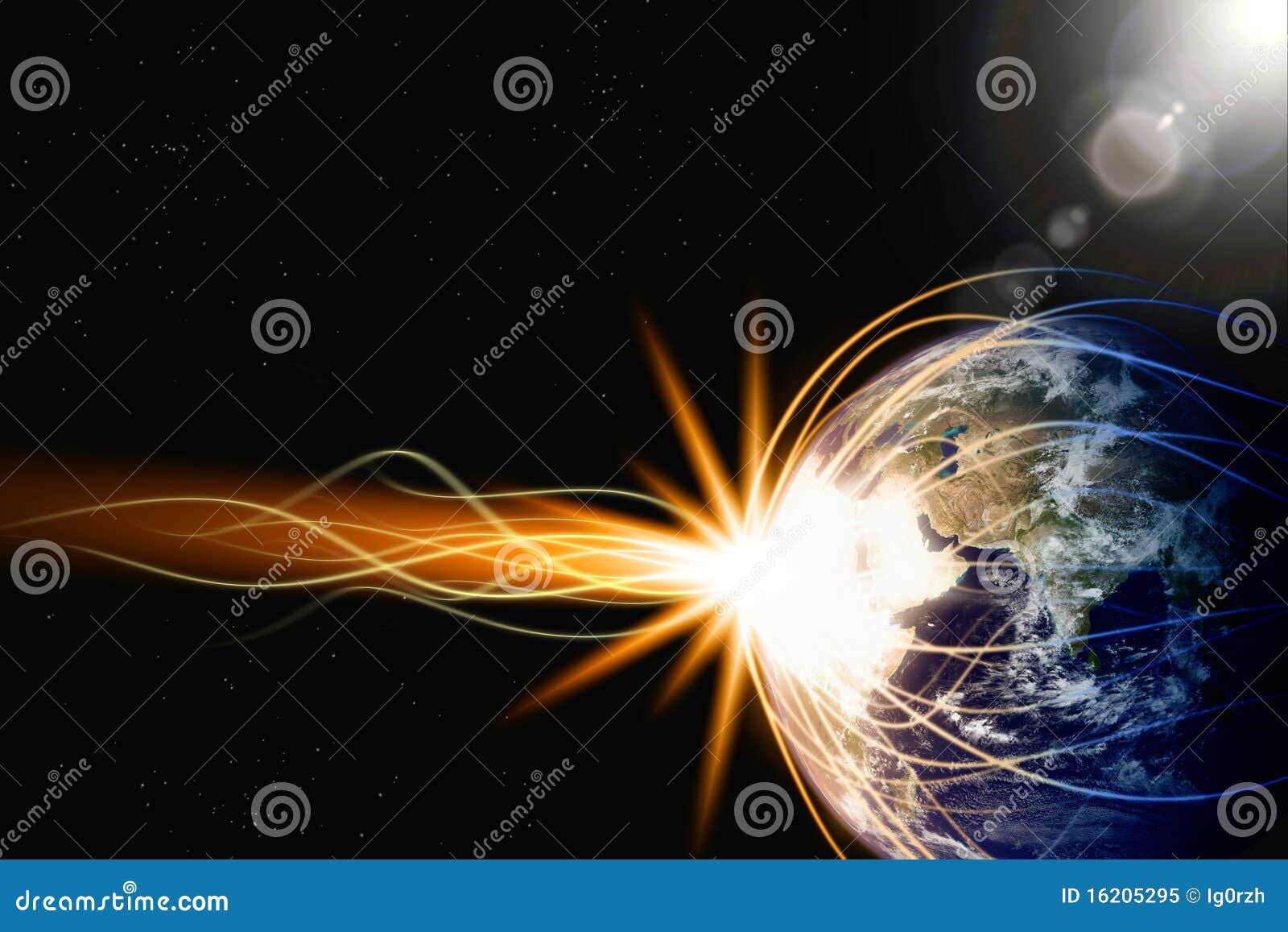 Impact stock image. Image of universe, flare, destroying - 16205295